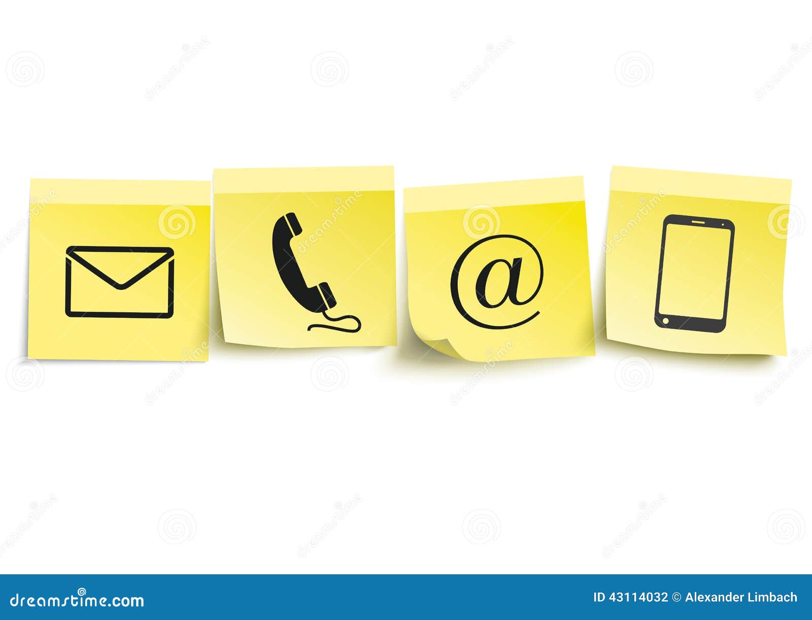 Yellow Sticks Contact Us stock vector. Illustration of marker - 43114032