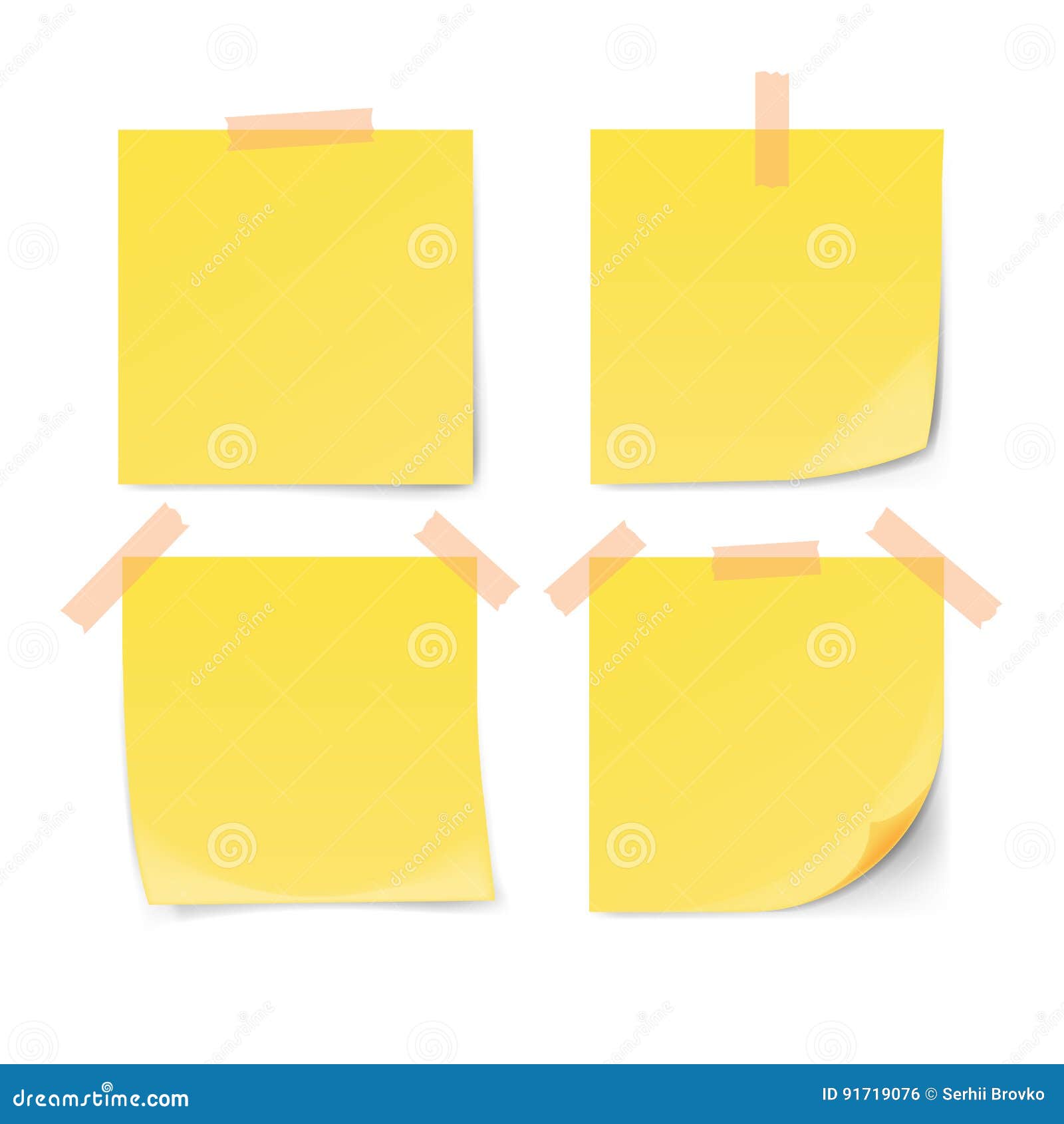 Yellow Sticky Note Tape Stock Illustrations – 1,449 Yellow Sticky Note ...