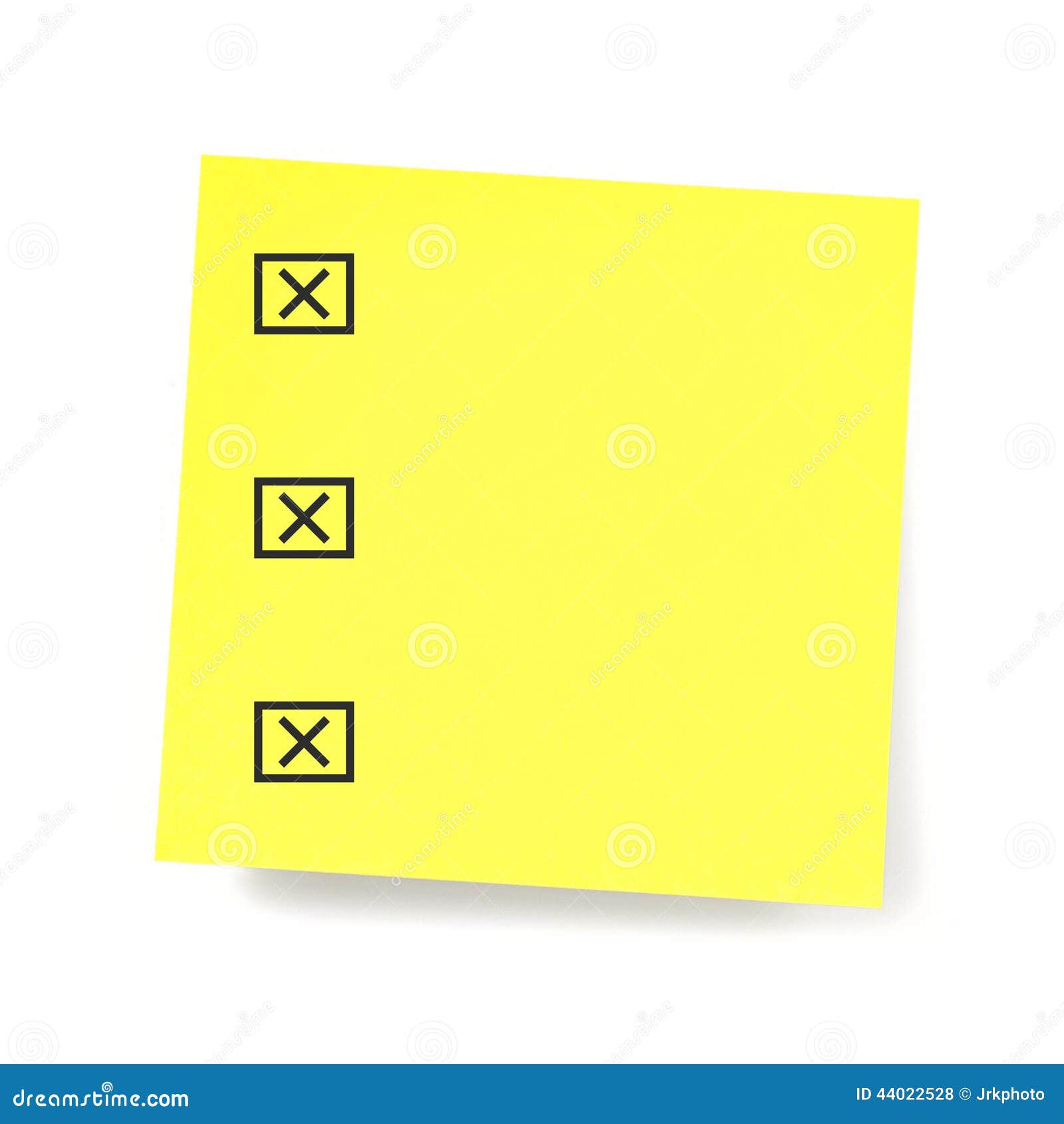Yellow Sticky Note - Checklist Stock Photo - Image of adhesive, yellow ...