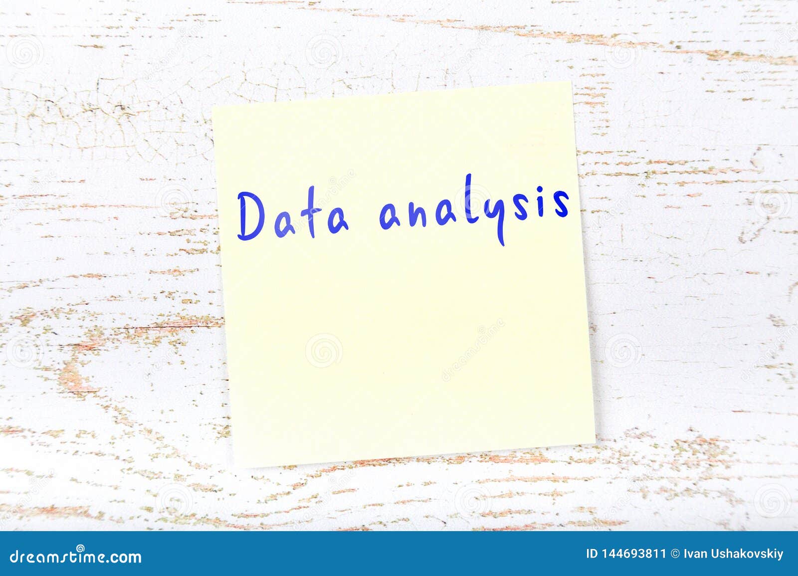 Yellow Sticky Note with Handwritten Text Data Analysis Stock ...