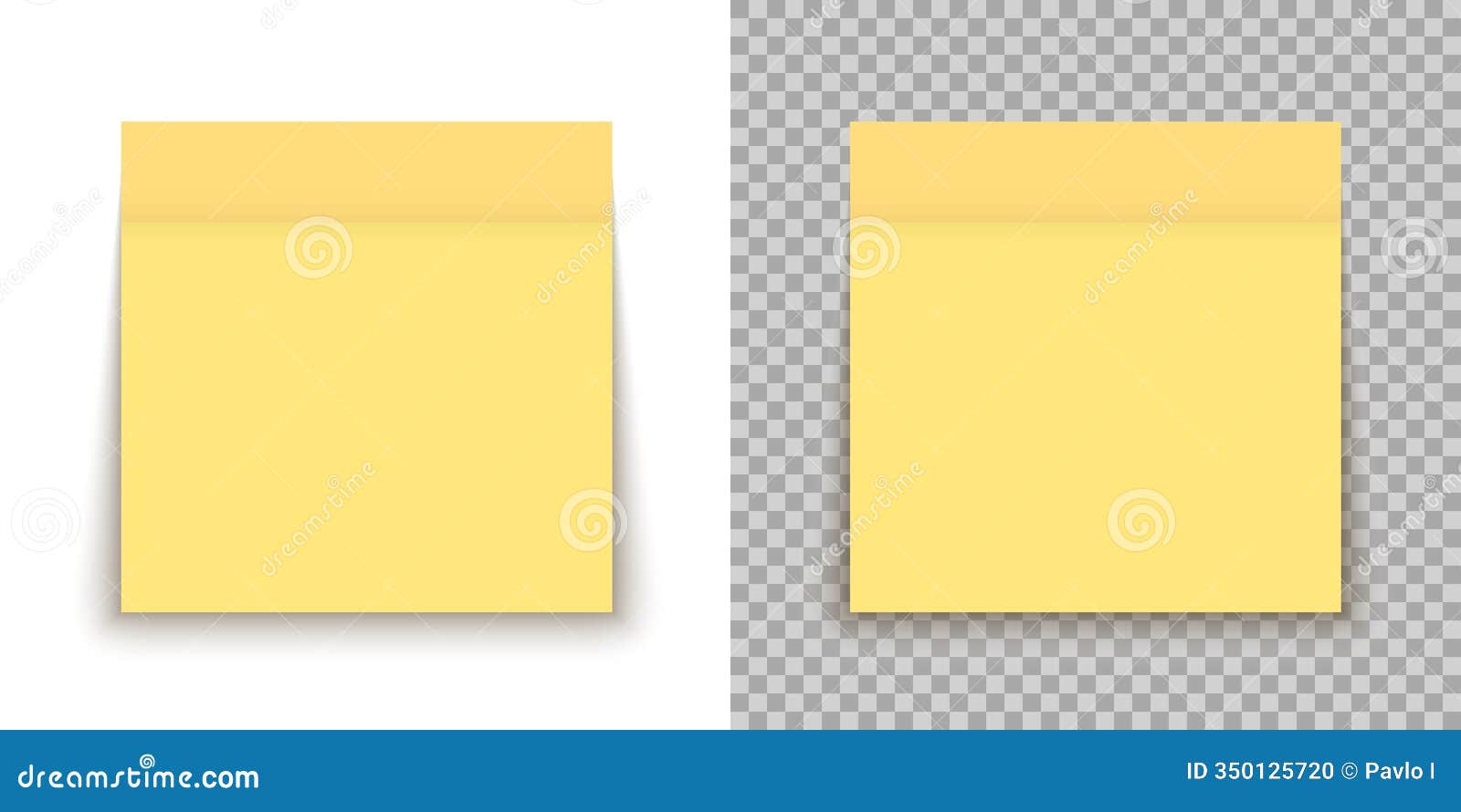Yellow Sticky Note Pinned: Clip Art For Messages And Reminders Stock ...