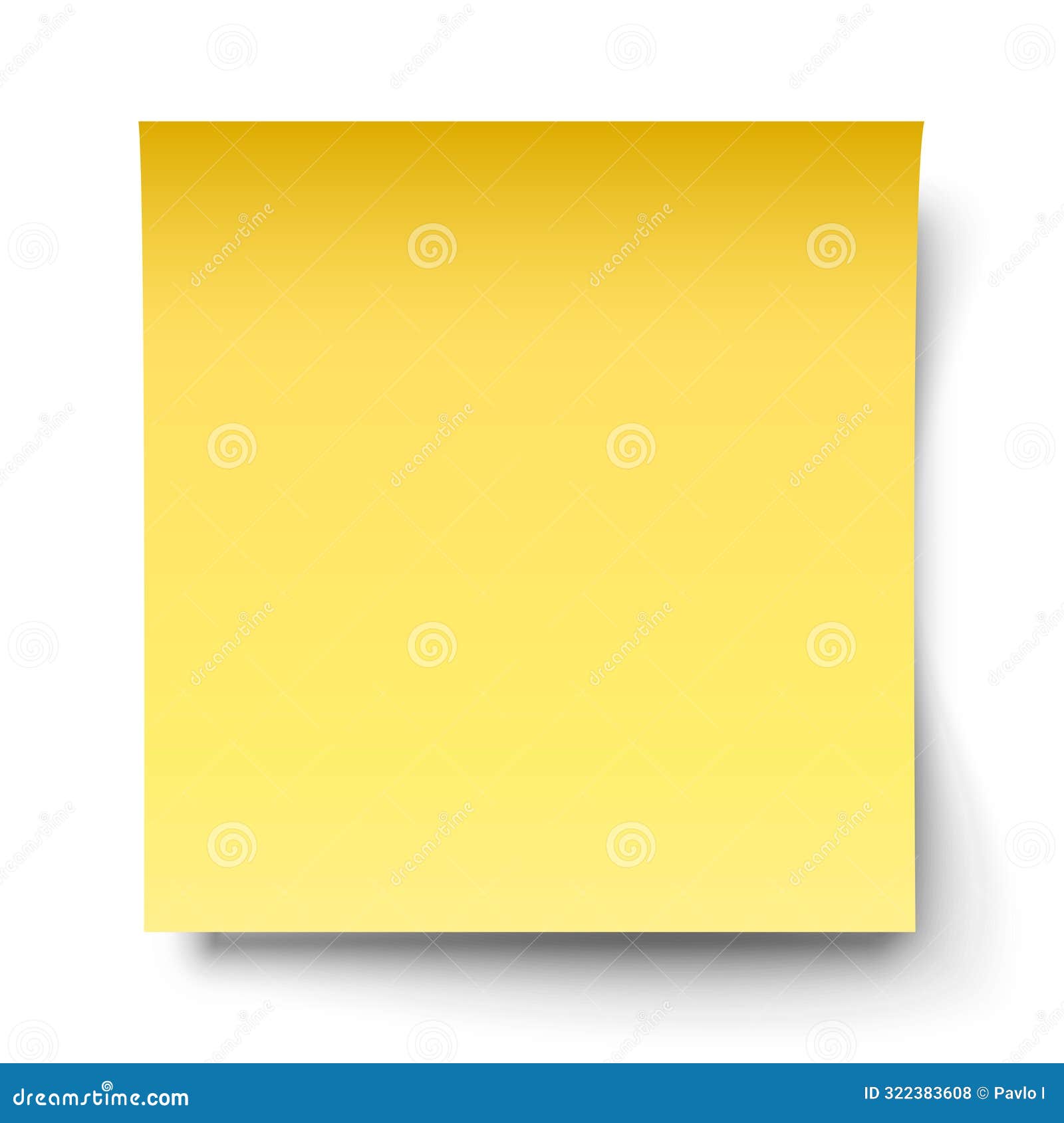 Yellow Sticky Note Isolate, White Sticky Paper Stock Vector ...