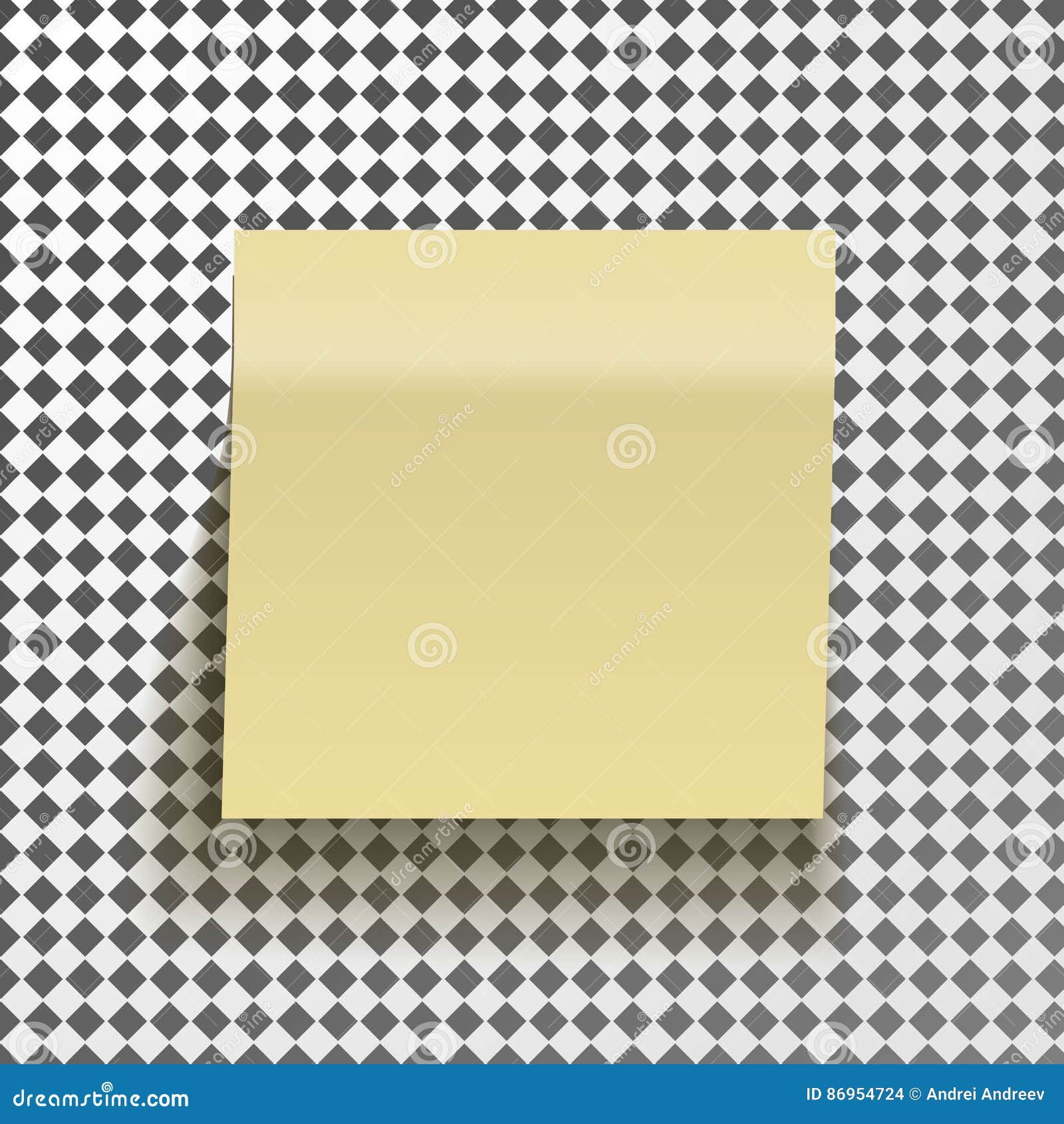 Yellow Sticky Note Isolated On Transparent Background. Template For ...