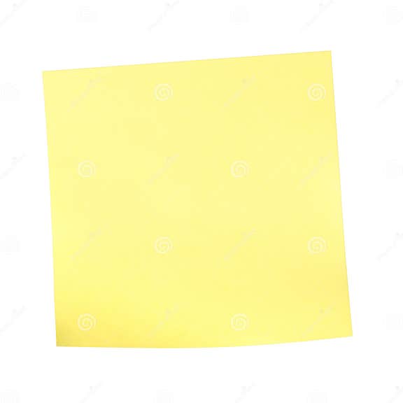 Yellow Sticky Note Isolated on White Stock Photo - Image of message ...