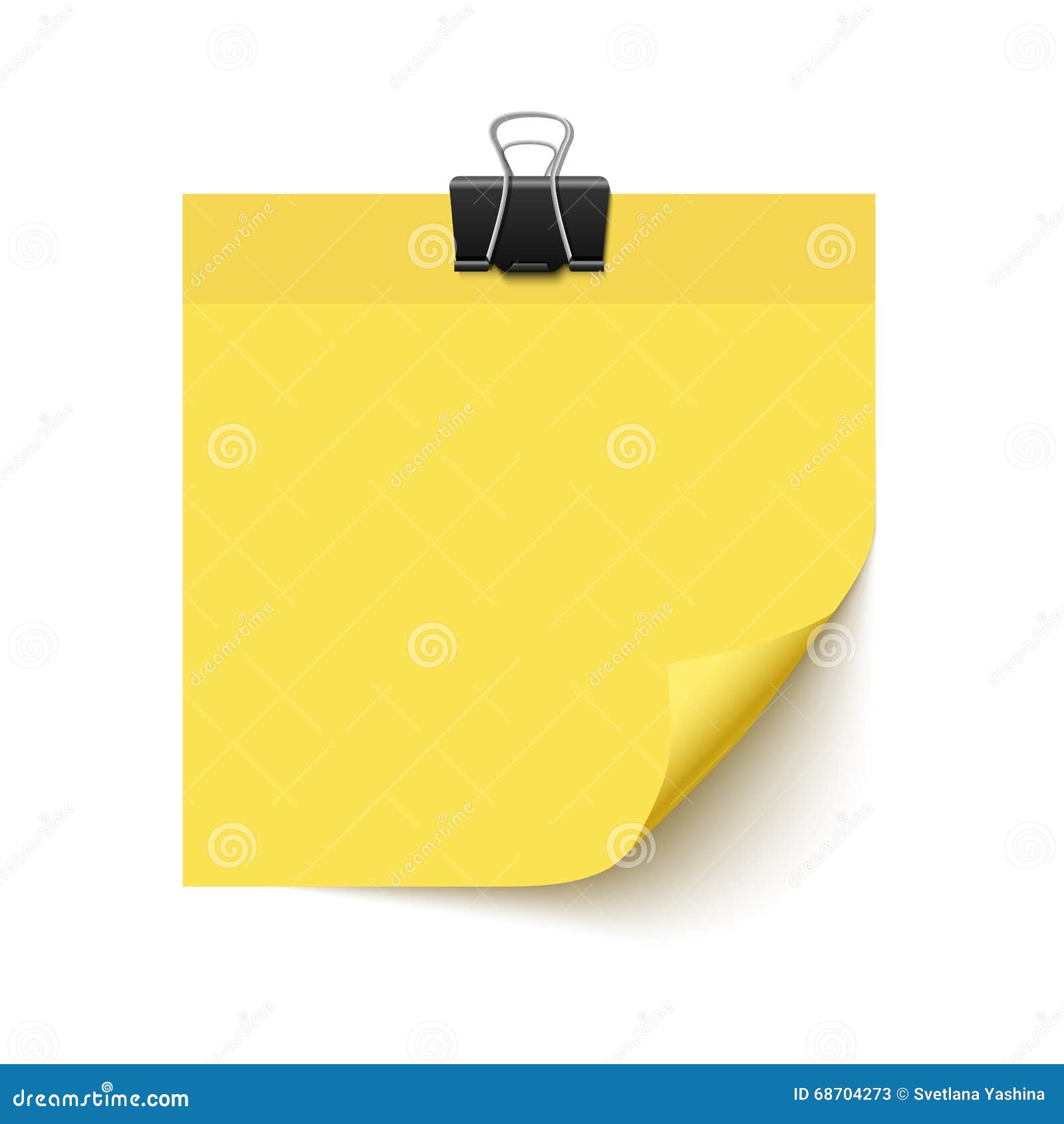 Yellow Sticky note paper stock vector. Illustration of post - 68704273