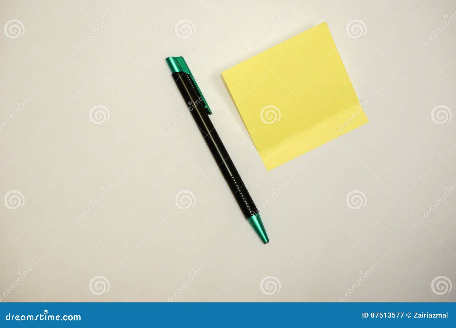 Yellow Sticky Note with Pen Stock Image - Image of sheet, information ...