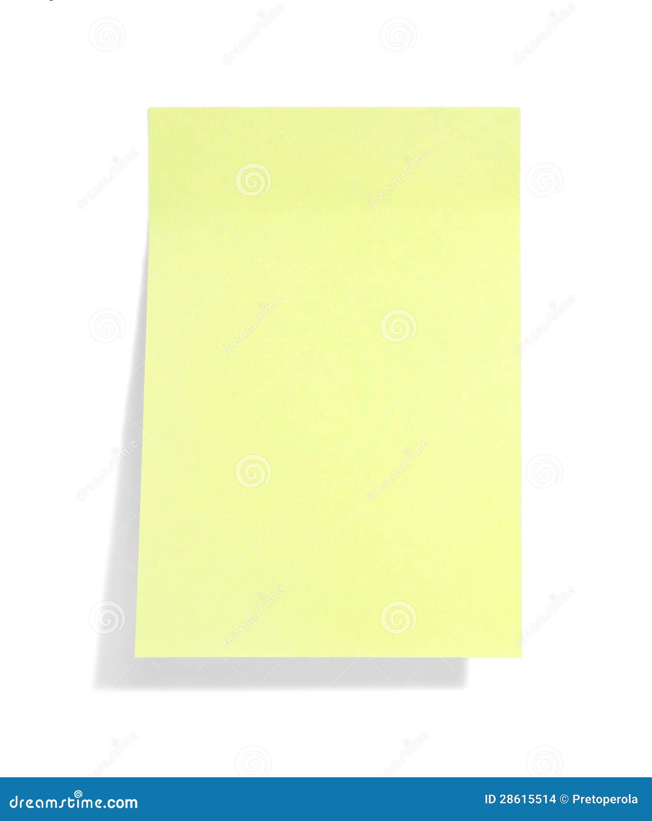 Yellow Sticky Note with Shade Stock Photo - Image of noticeboard ...