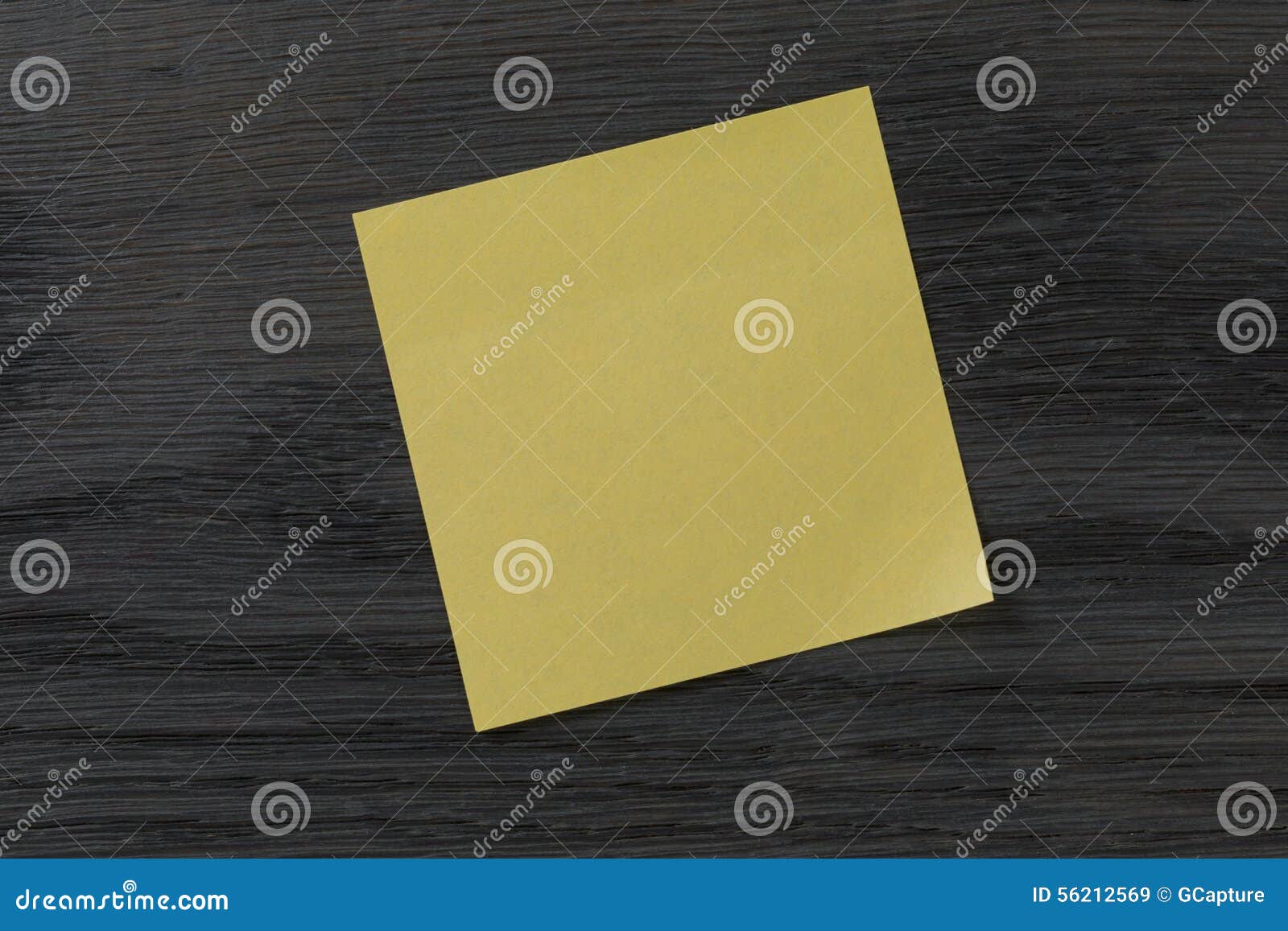 Yellow Sticky Note on Wooden Table Stock Image - Image of agreement ...