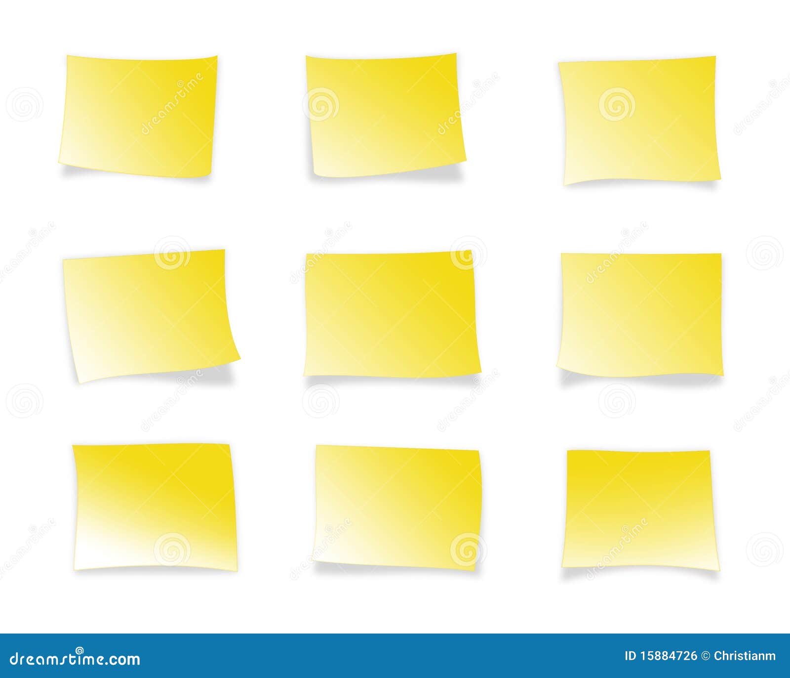 Yellow sticky notes stock illustration. Illustration of empty - 15884726