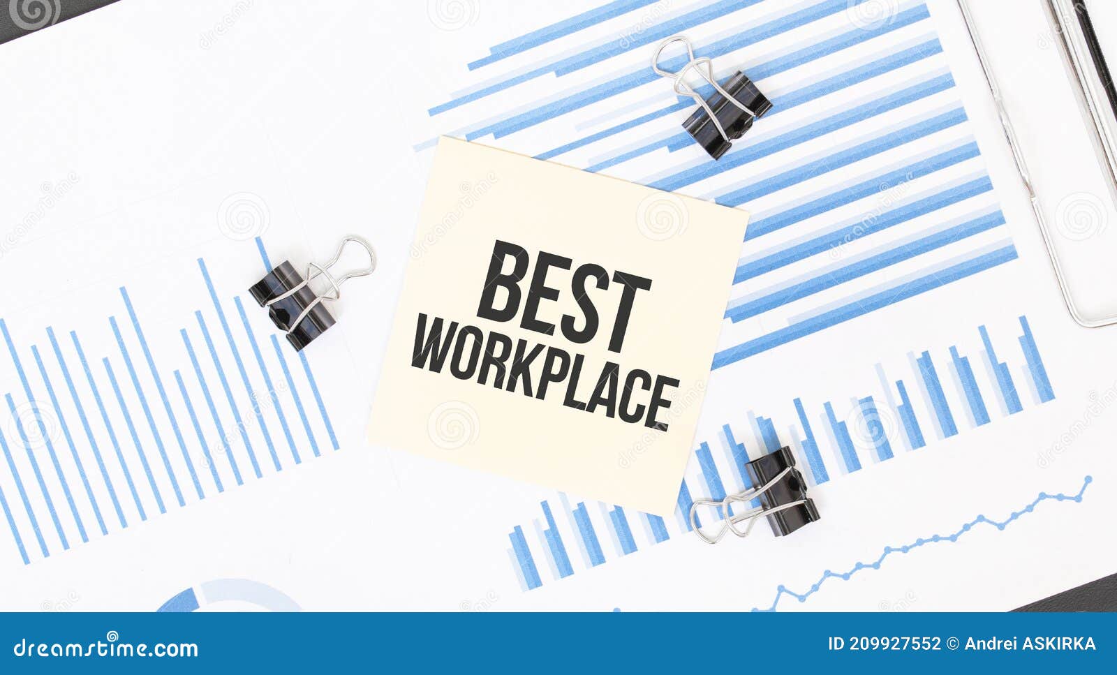 Yellow Sticky Notes with Text BEST WORKPLACE on the White Office Desk ...