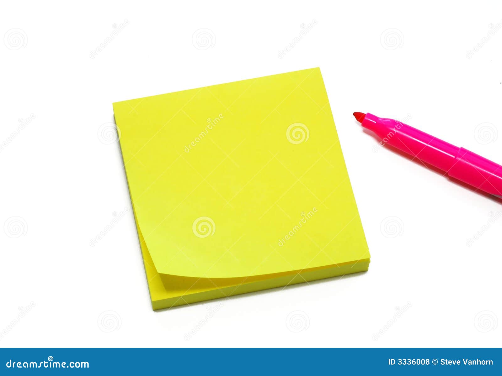 Yellow Sticky Pad Picture. Image: 3336008