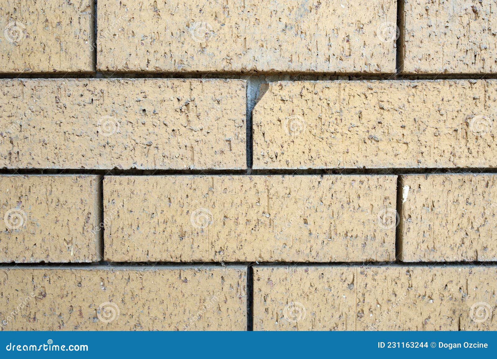 Yellow Stone Brick Wall Example Stock Photo - Image of construction ...