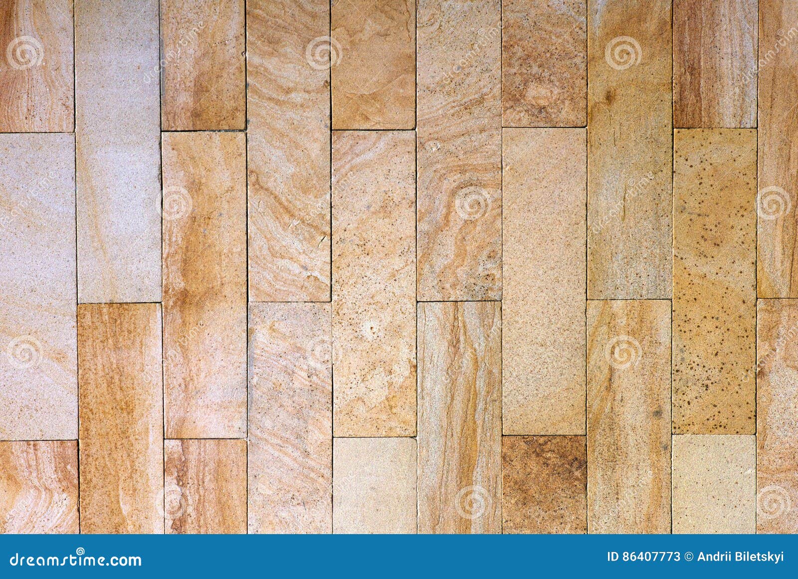 Yellow Stone Bricks Pattern Background. Horisontal Picture Stock Image ...