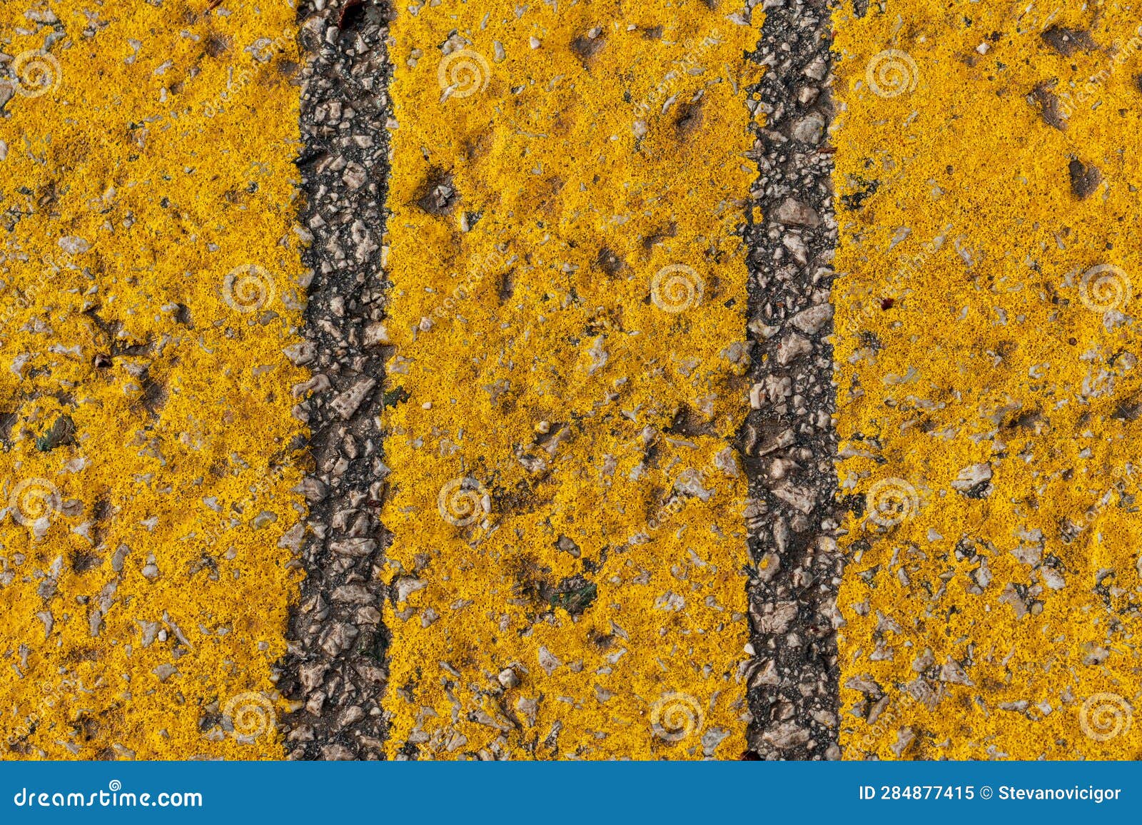Yellow Strip Road Markings On Asphalt Royalty-Free Stock Photography ...