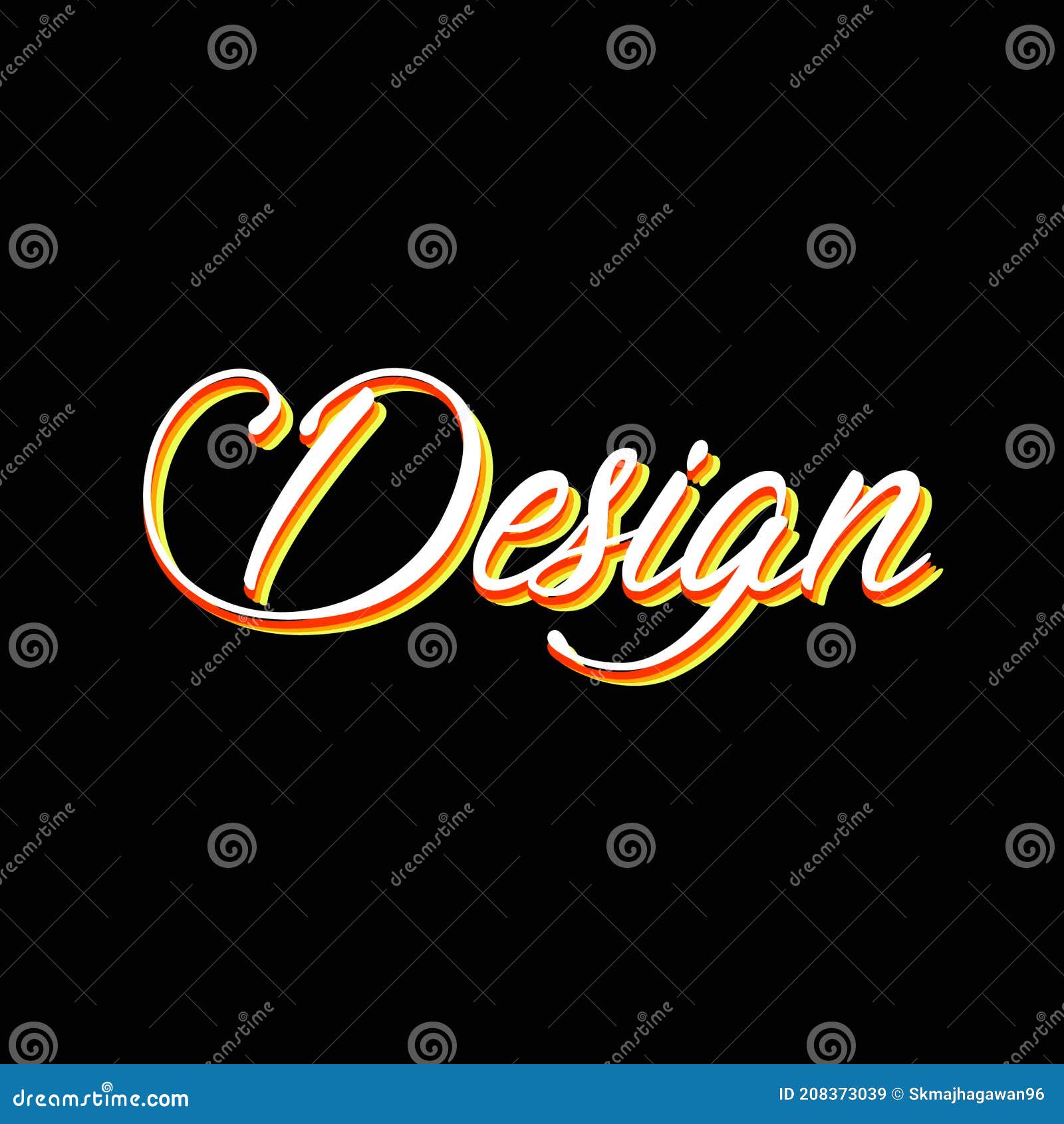Yellow Strok Design Text,text Style, Text Wallpaper, Design Text ...