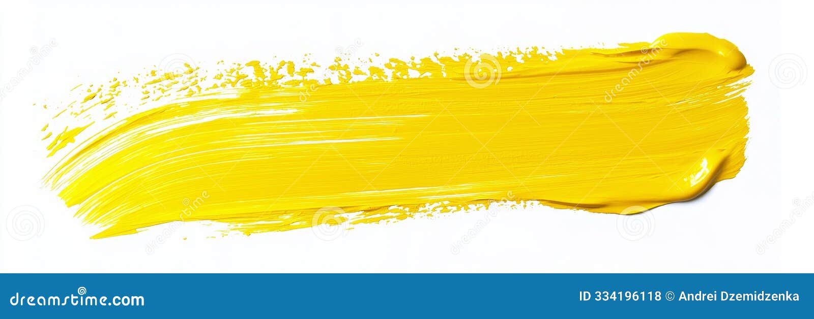 A Yellow Stroke of Paint Isolated on a Transparent Background Stock ...
