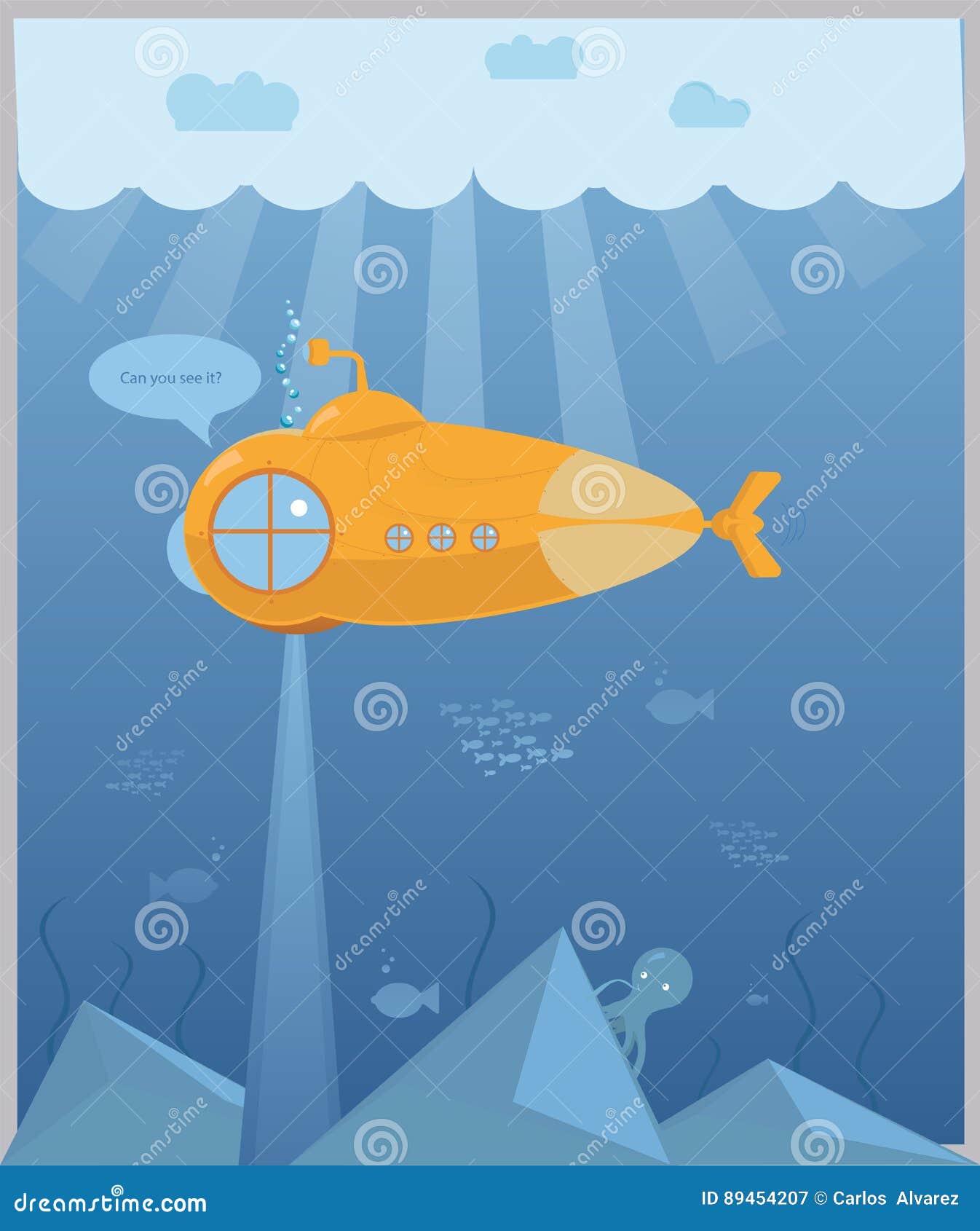 Deep Sea Exploration Legacy Design Cartoon Vector | CartoonDealer.com ...