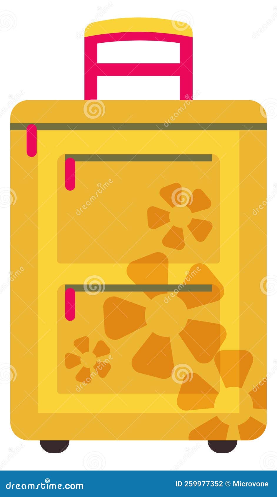 Suitcase Rolling Icon. Shiny Golden Suitcase Rolling Symbol On White ...