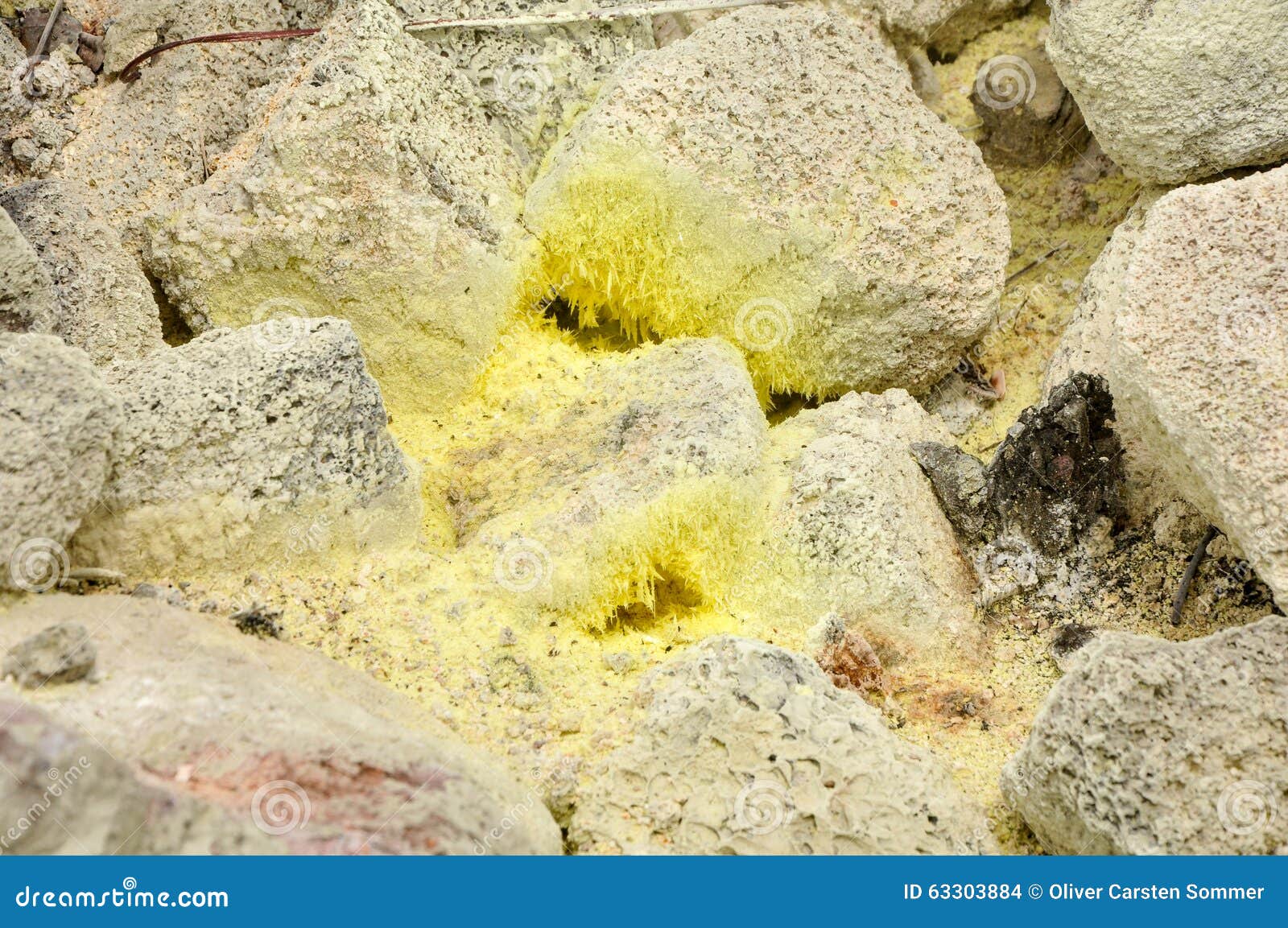 Yellow Sulfur crystals stock photo. Image of crystals - 63303884