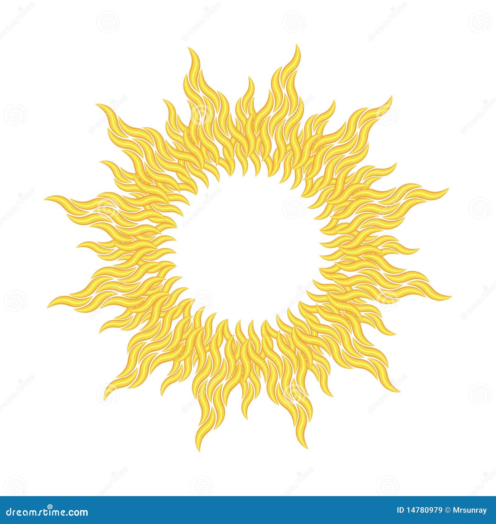 Yellow sun stock vector. Illustration of summer, orange - 14780979