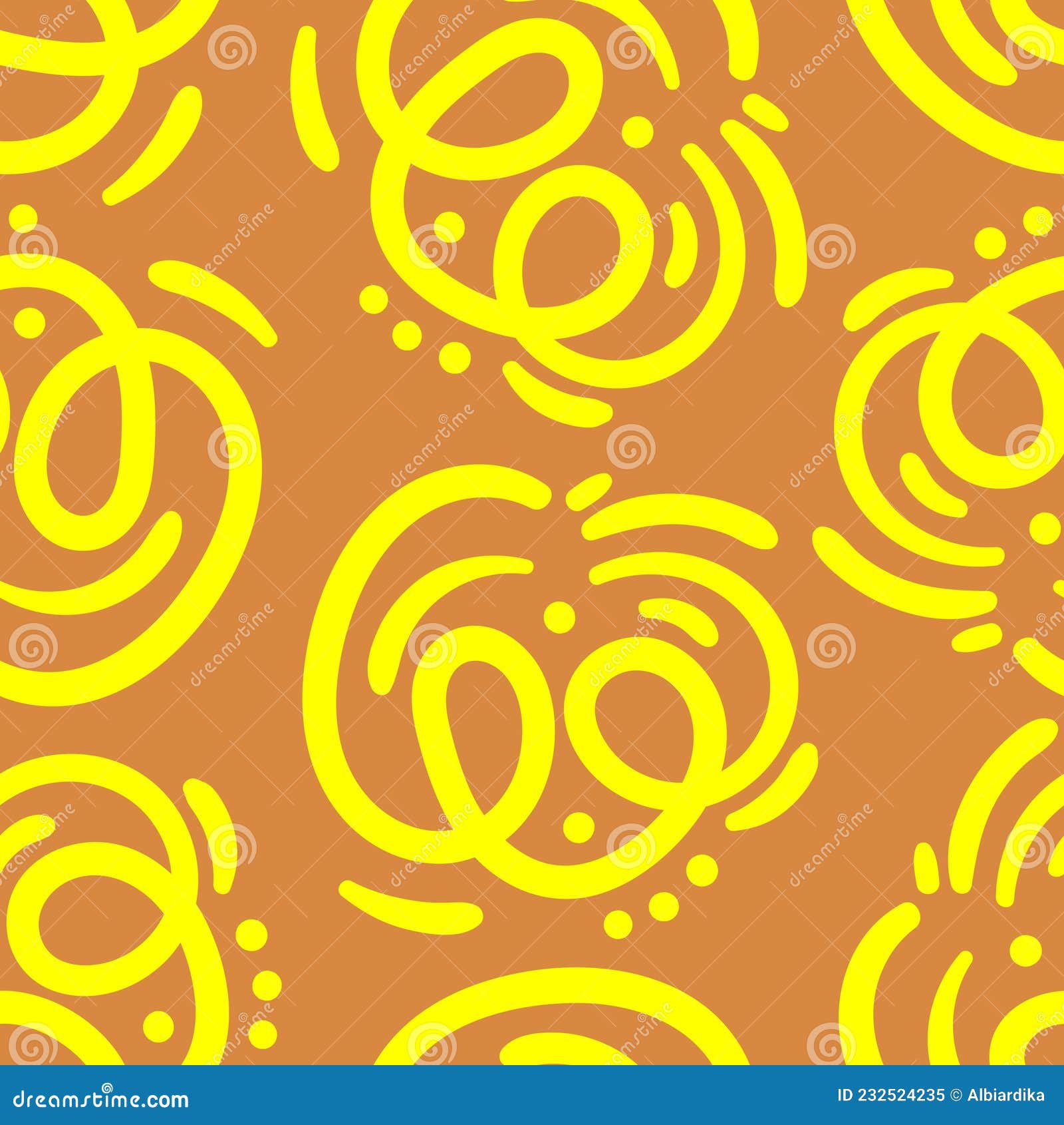 Yellow Sun Abstract Seamless Pattern Creative Vintage Design Background ...