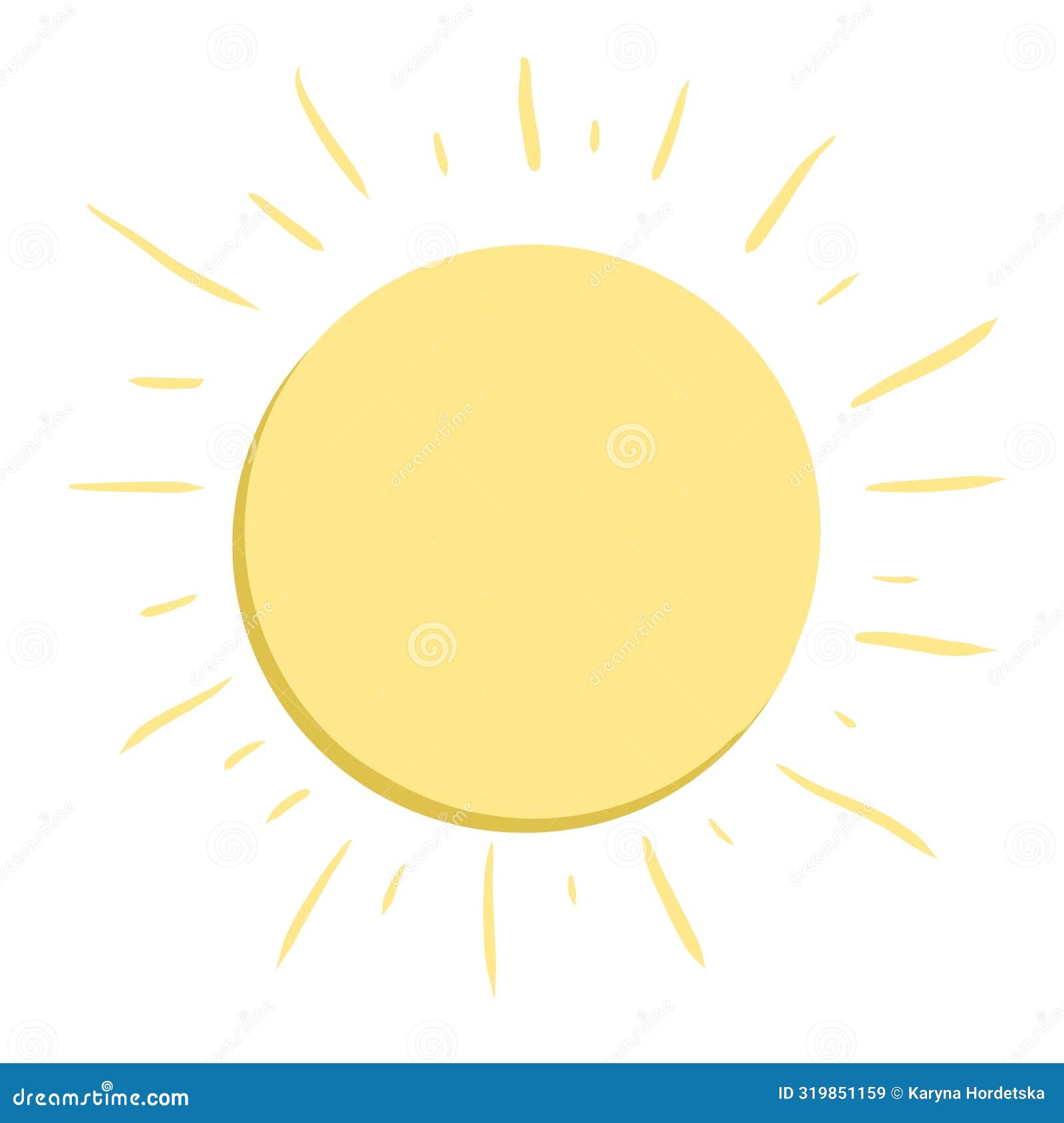 The Yellow Sun Element Isolated Illustration Stock Illustration ...