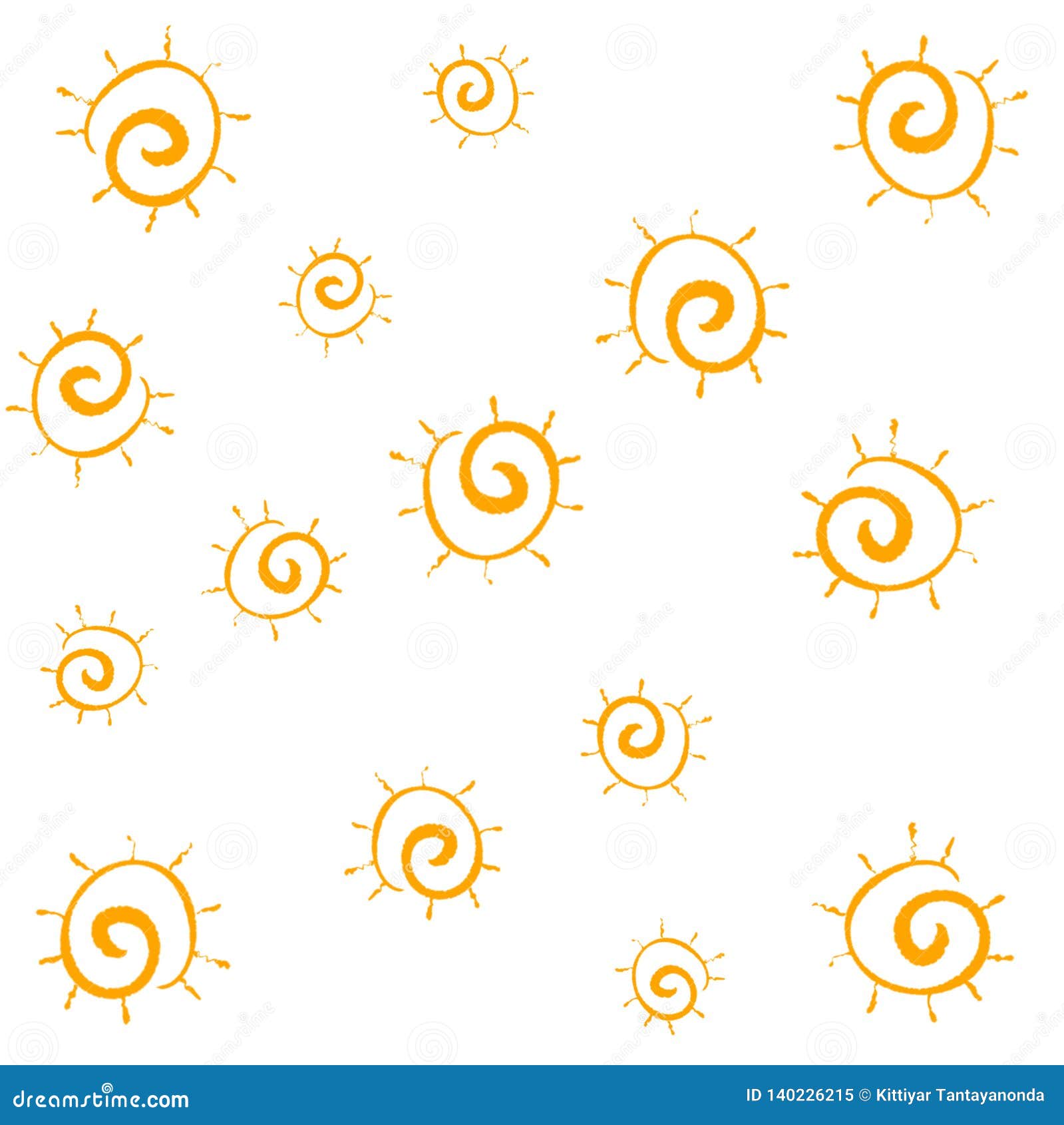 The Yellow sun pattern stock illustration. Illustration of pattern ...