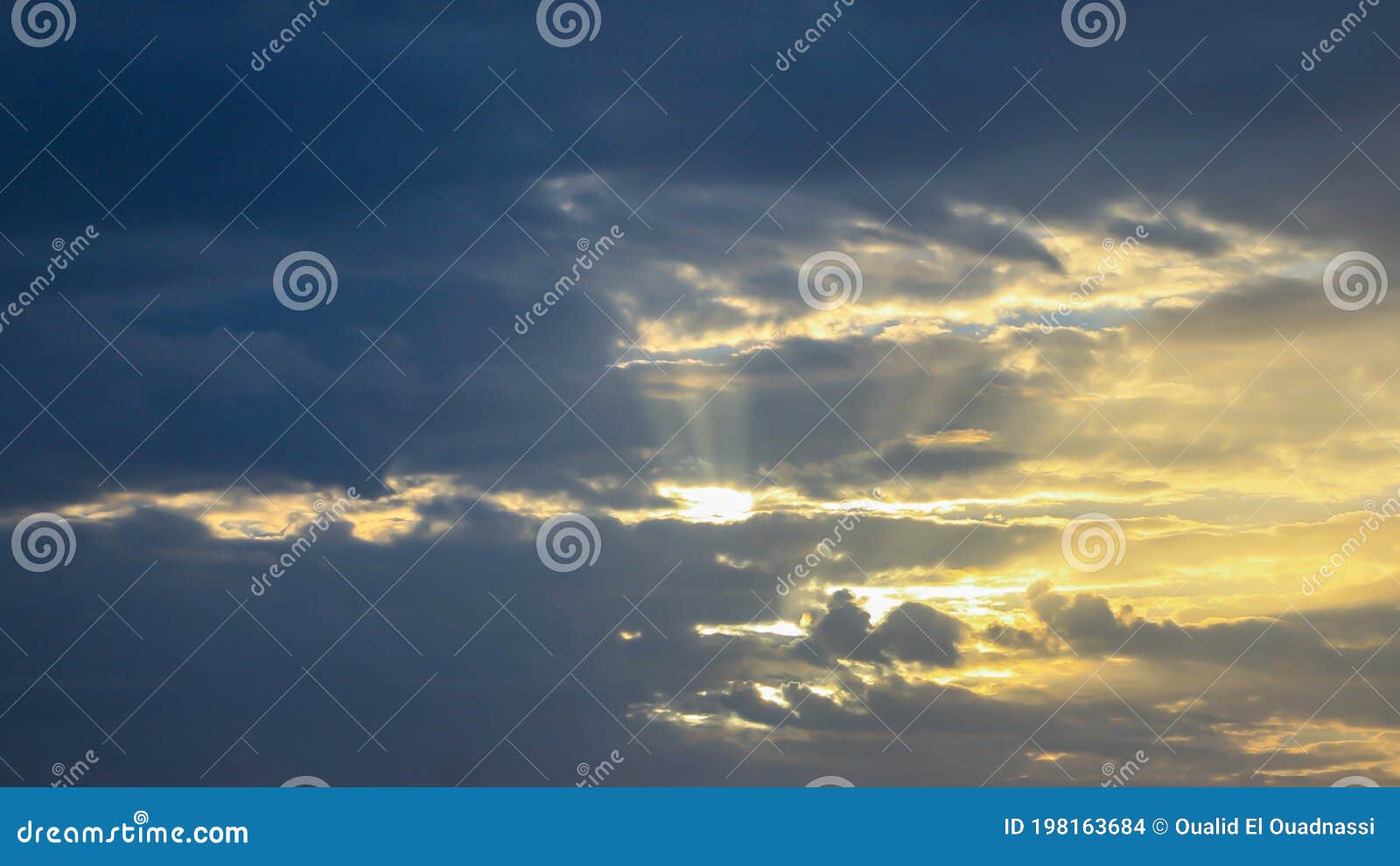 Yellow Sun Rays from Grey Clouds Stock Photo - Image of instant ...