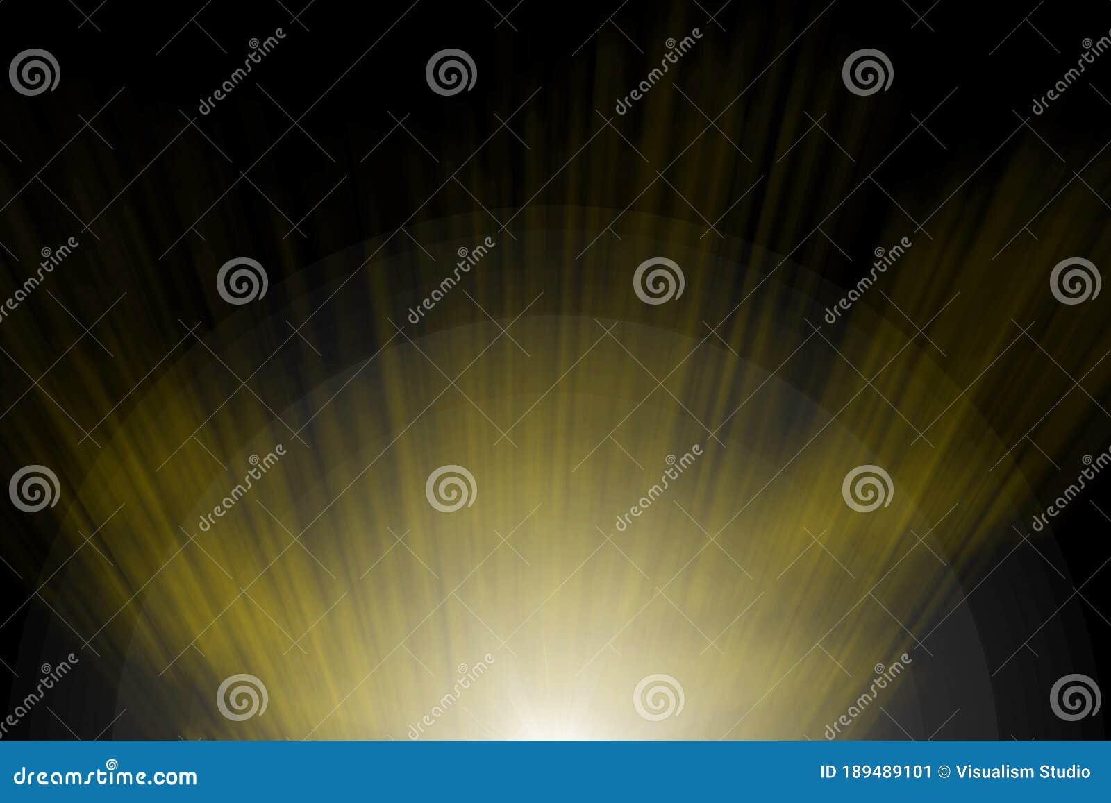 Yellow Sun Rays Warm Light Overlay Isolated and Grunge Effect on Black ...