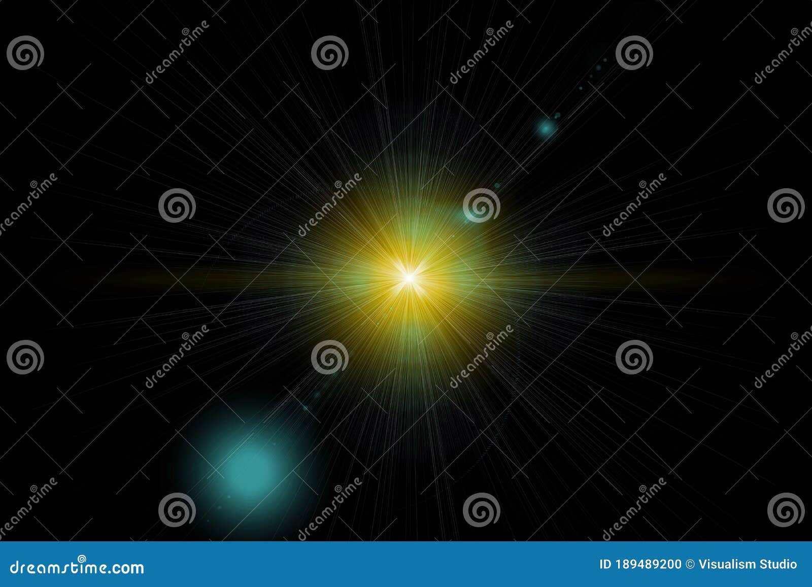 Yellow Sun Rays Warm Light Overlay Isolated and Grunge Effect on Black ...