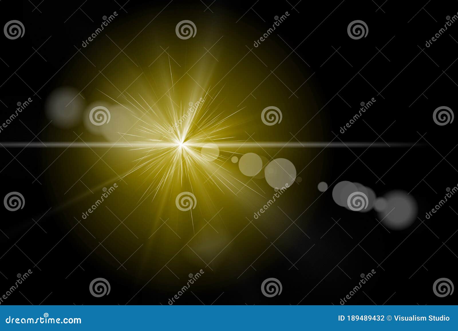 Yellow Sun Rays Warm Light Overlay Isolated and Grunge Effect on Black ...
