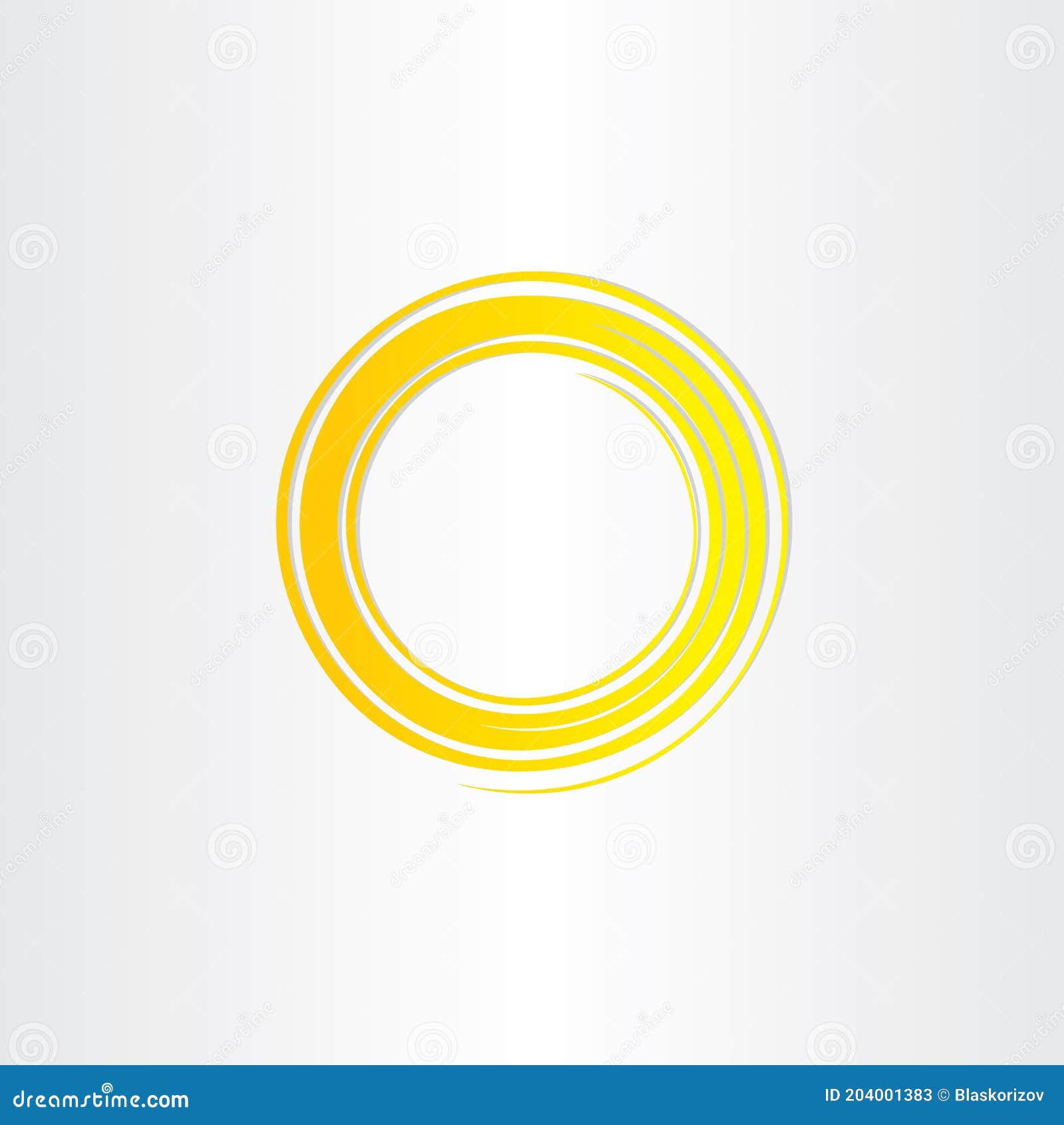 Yellow sun swirl logo icon stock vector. Illustration of icon - 204001383