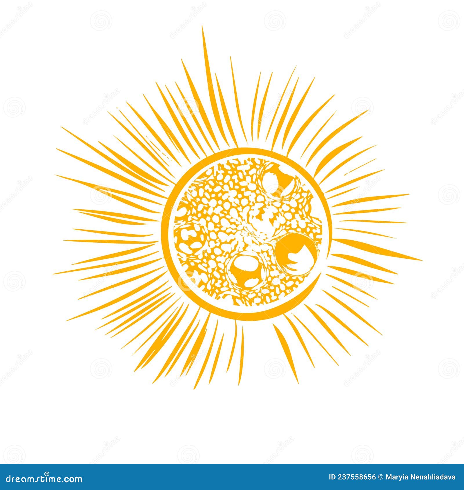 The Yellow Sun is a Symbol. Vector Illustration Stock Illustration ...
