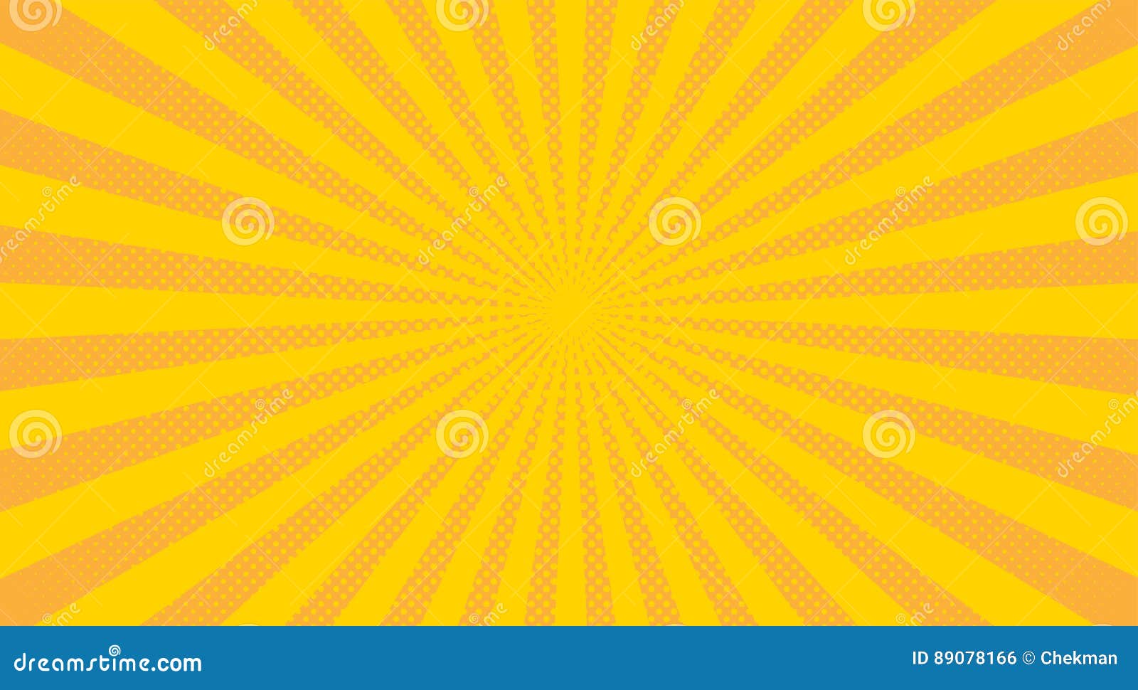 Yellow Sunbeams Halftone Background. Vector Illustration. Stock ...