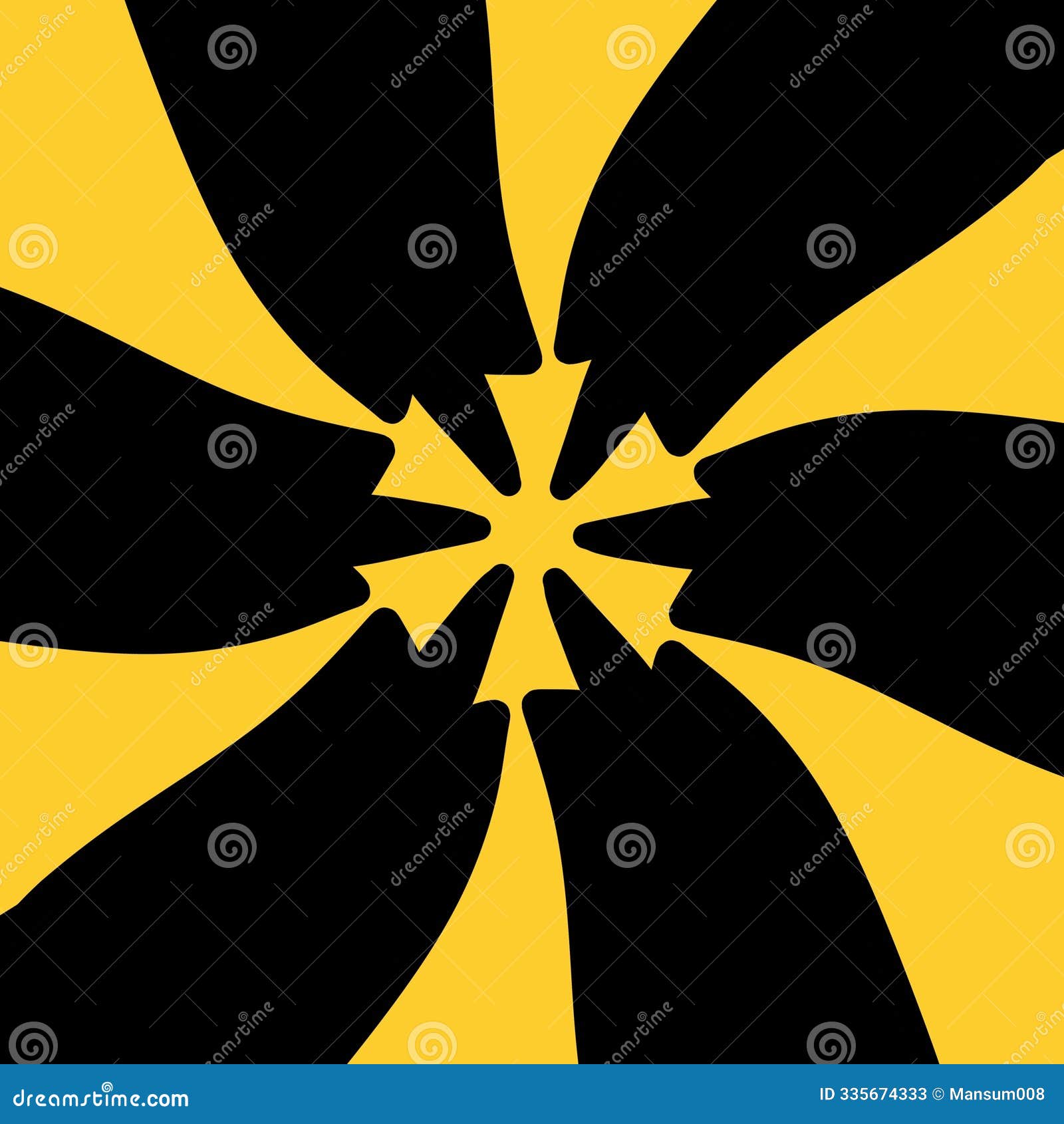 Yellow Sunburst Background Illustration Stock Illustration ...
