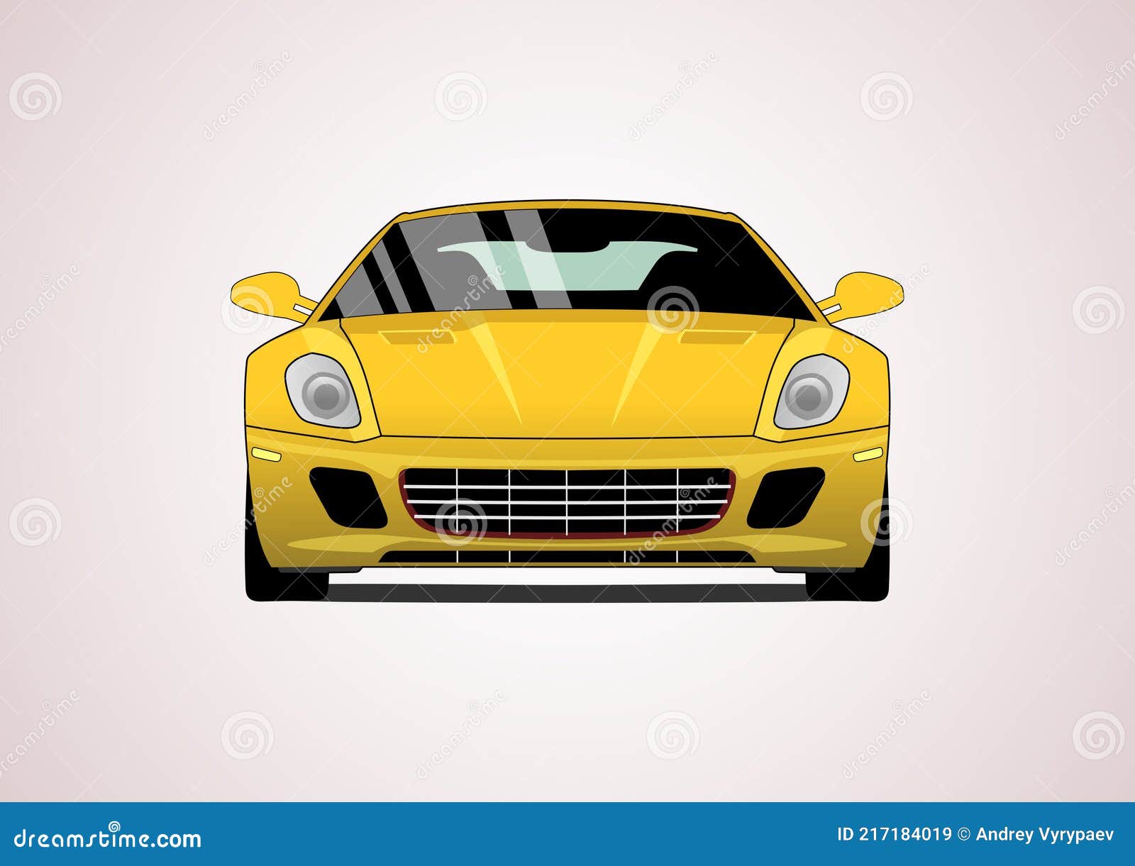 Yellow Supercar, Front View. Editorial Stock Image - Illustration of ...