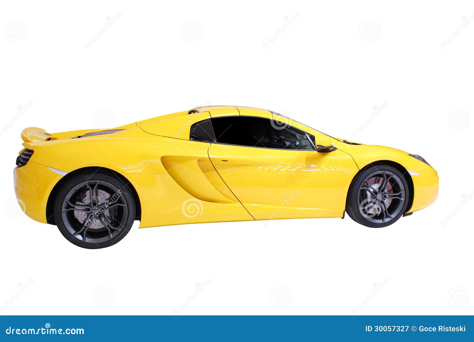 Yellow supercar isolated stock image. Image of sports - 30057327