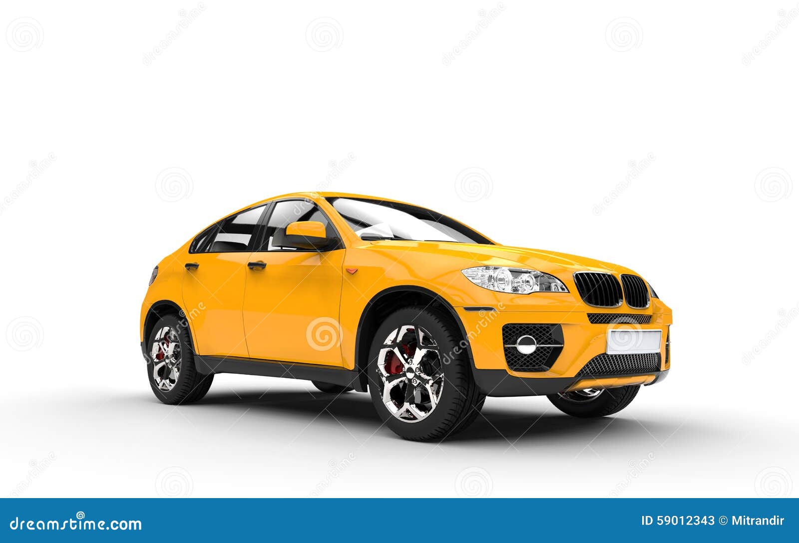 Yellow SUV - Side View stock image. Image of isolated - 59012343