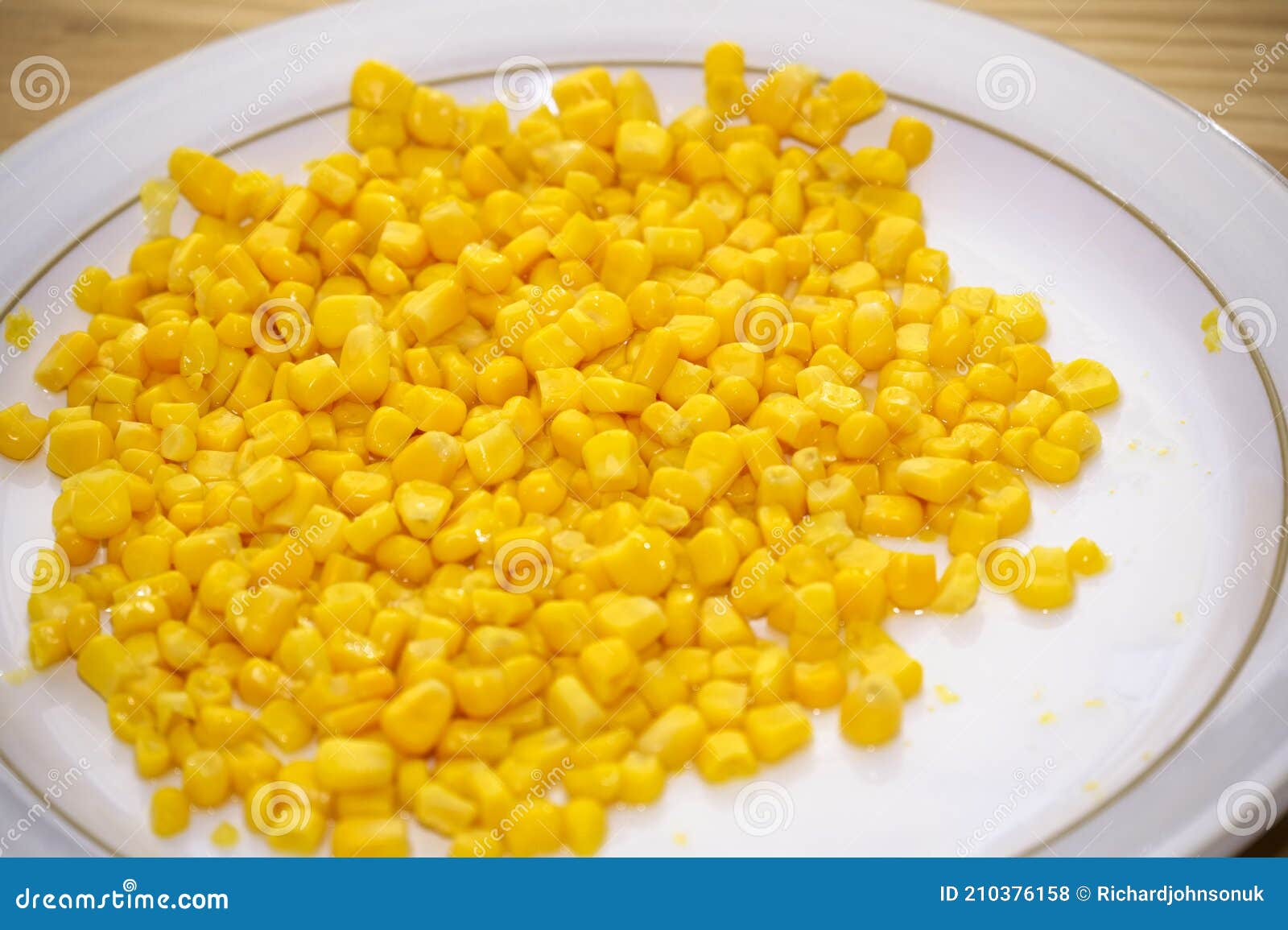 Yellow Sweetcorn Maize Close Up on a Plate Stock Photo - Image of ...