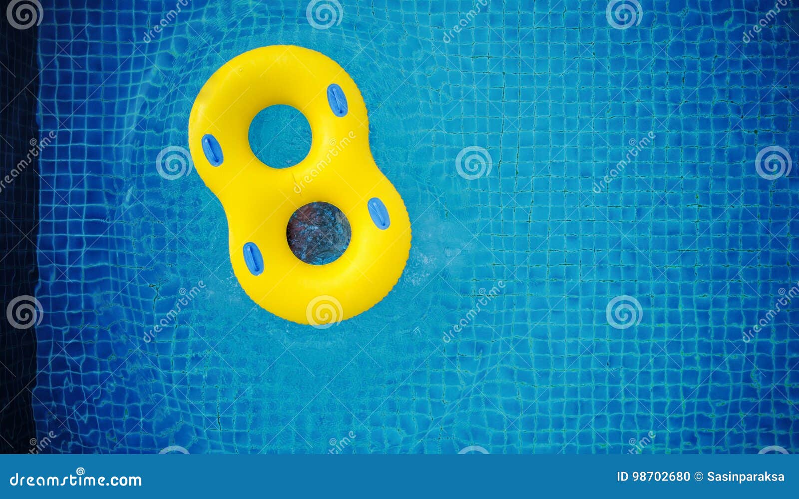 Yellow Swim Float, Floating on Swimming Pool Stock Photo - Image of ...