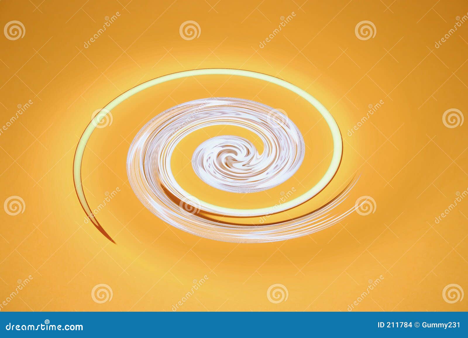 Yellow Swirl stock illustration. Illustration of vibrant - 211784