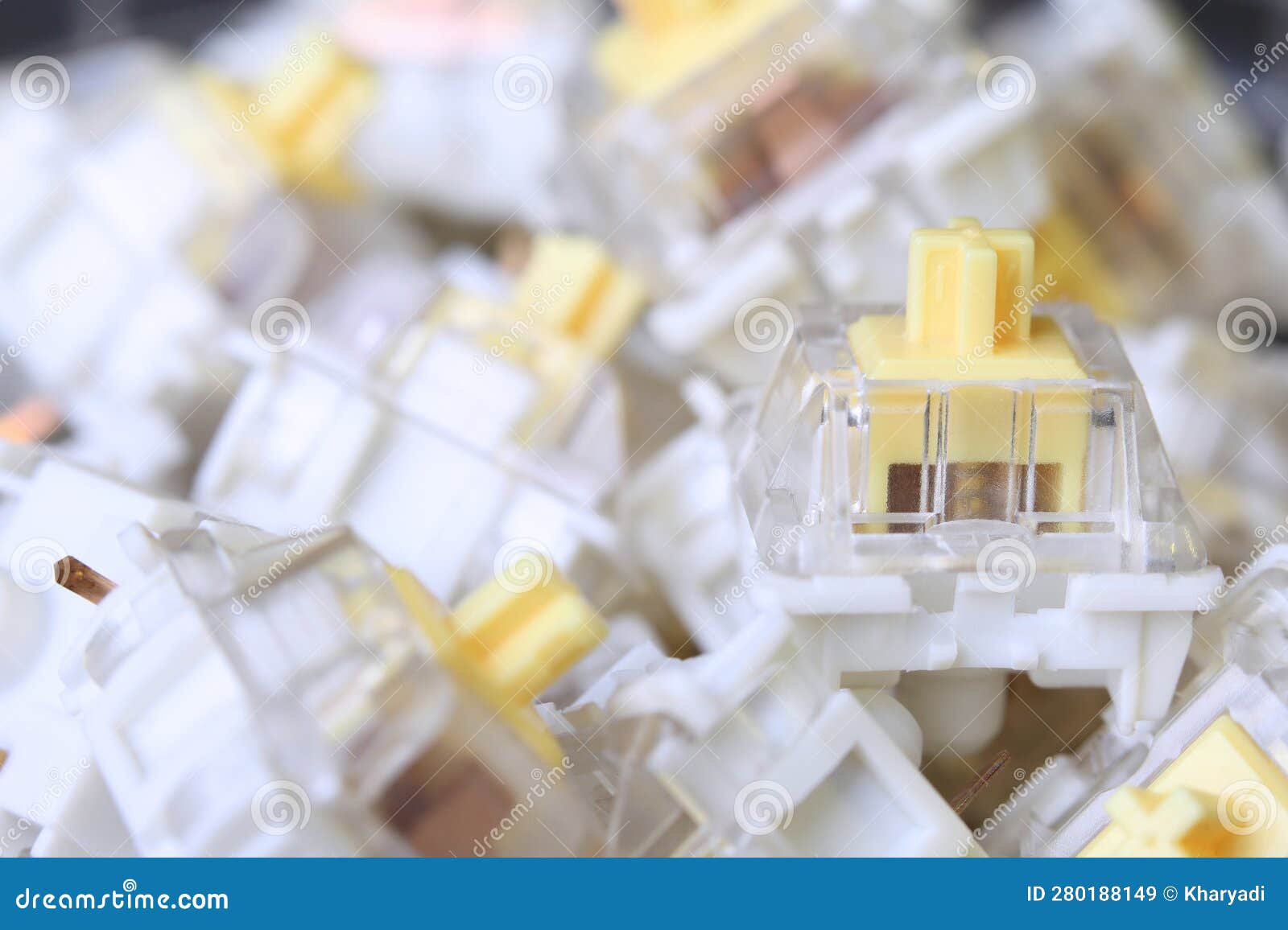 Yellow Switch Mechanical Keyboard Stock Image - Image of type, gadget ...