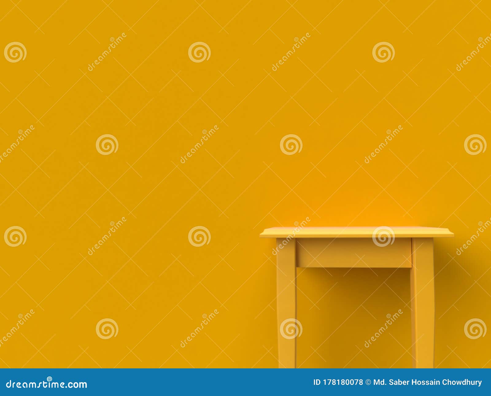 Yellow Table Empty Space for Product Display Stock Photo - Image of ...