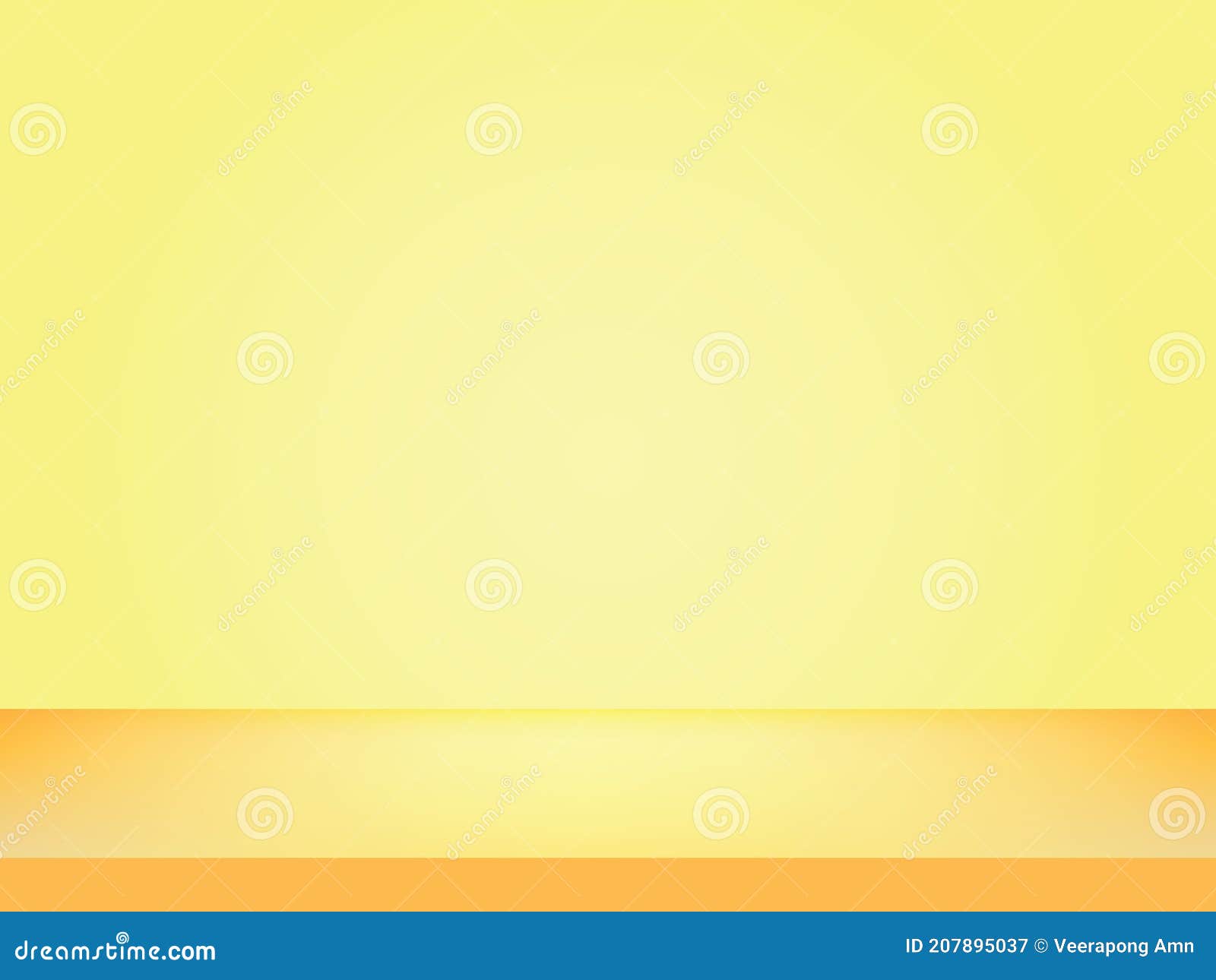 Yellow Table with Yellow Gradient Wall for Background, Color Display ...