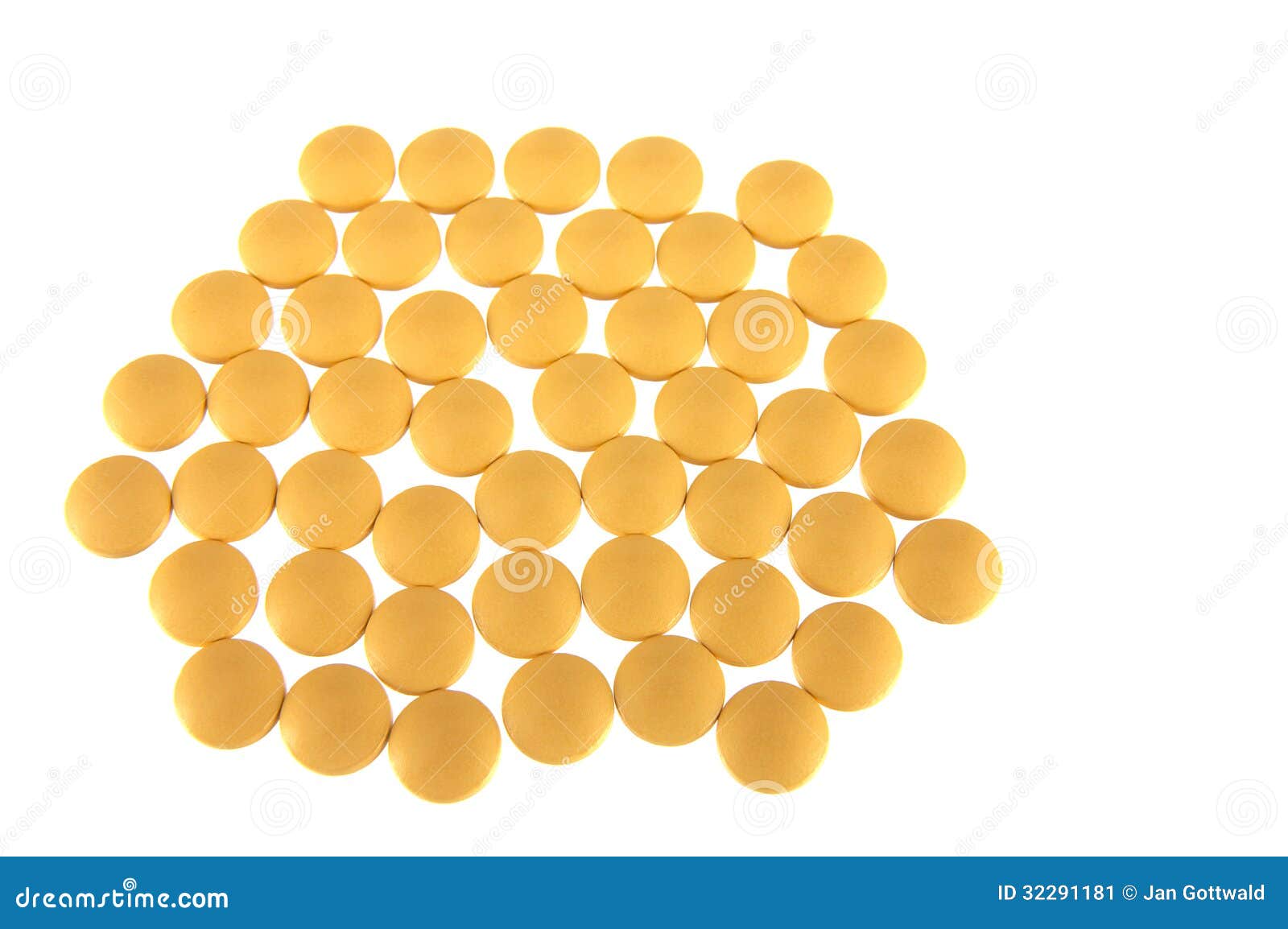 Yellow tablets stock image. Image of pill, treatment - 32291181