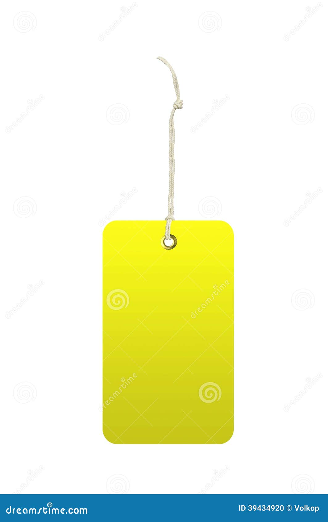 Yellow Tag (label) Isolated on White Stock Photo - Image of design ...