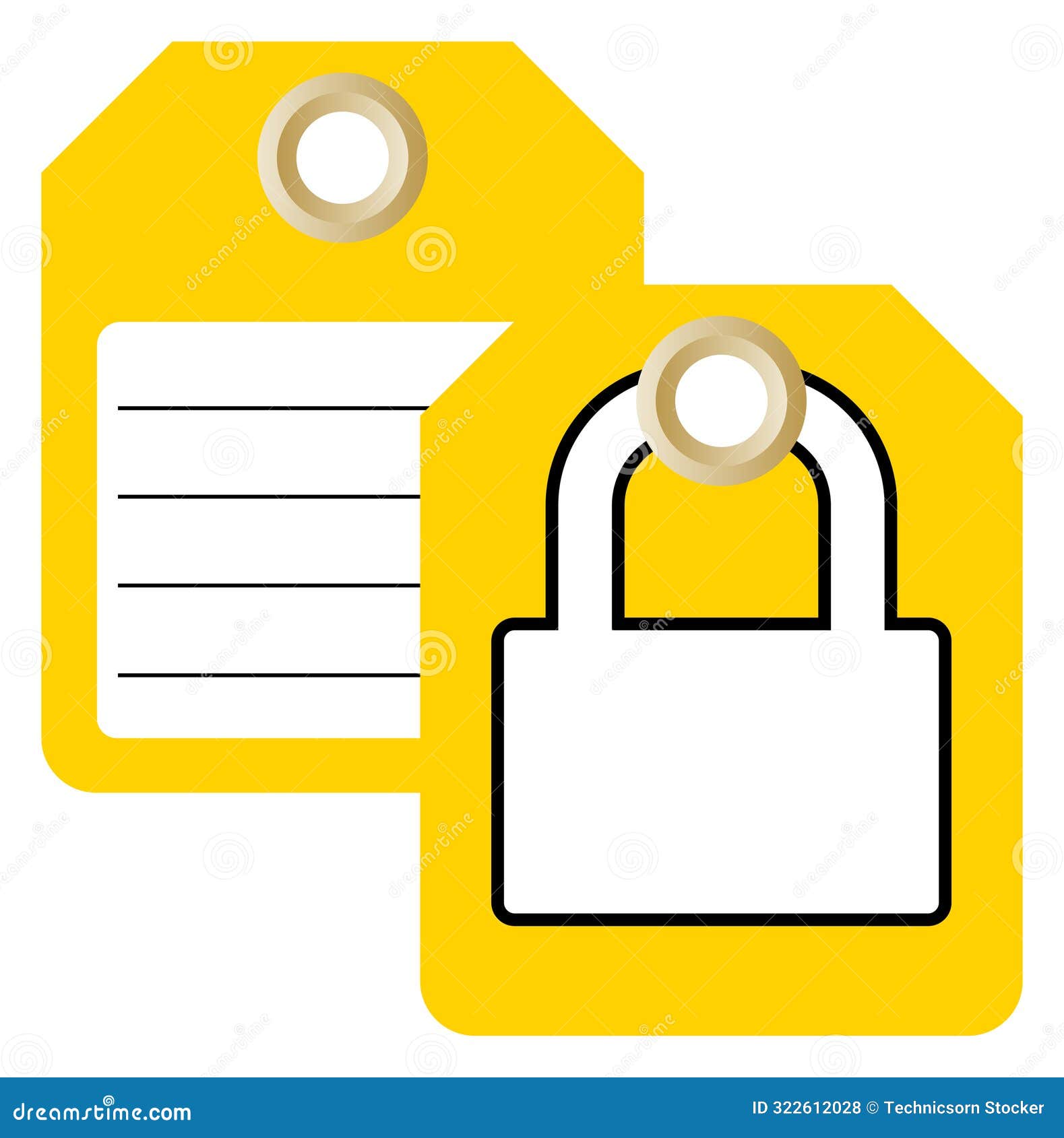 Yellow Tag Label Symbol Sign,Vector Illustration, Isolate on White ...