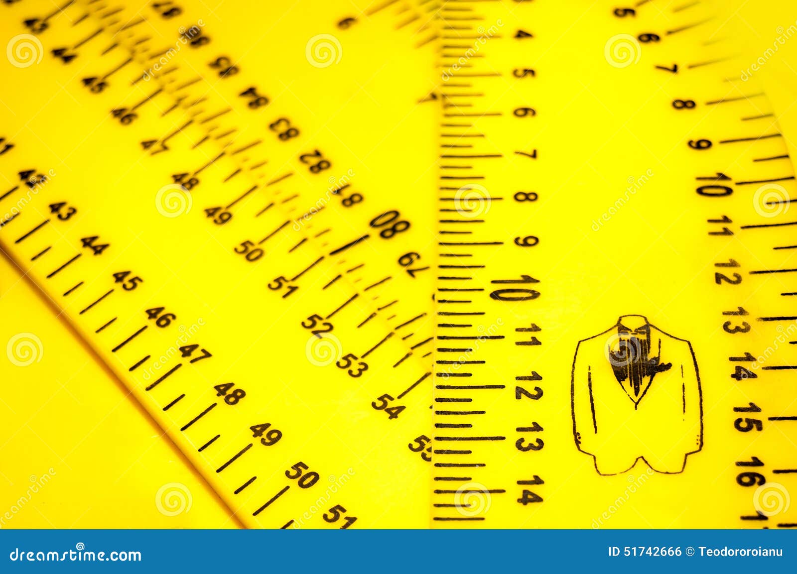 Yellow tailoring rulers stock photo. Image of metering - 51742666