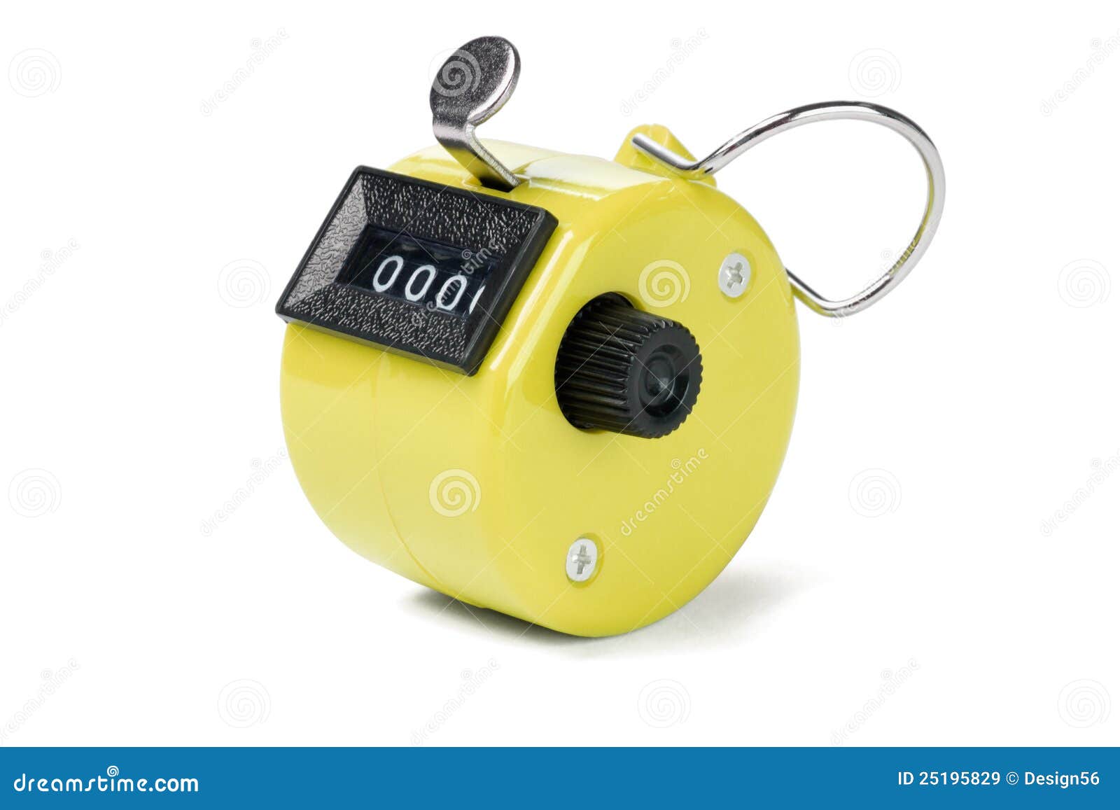 Yellow Tally Counter stock image. Image of metal, click - 25195829