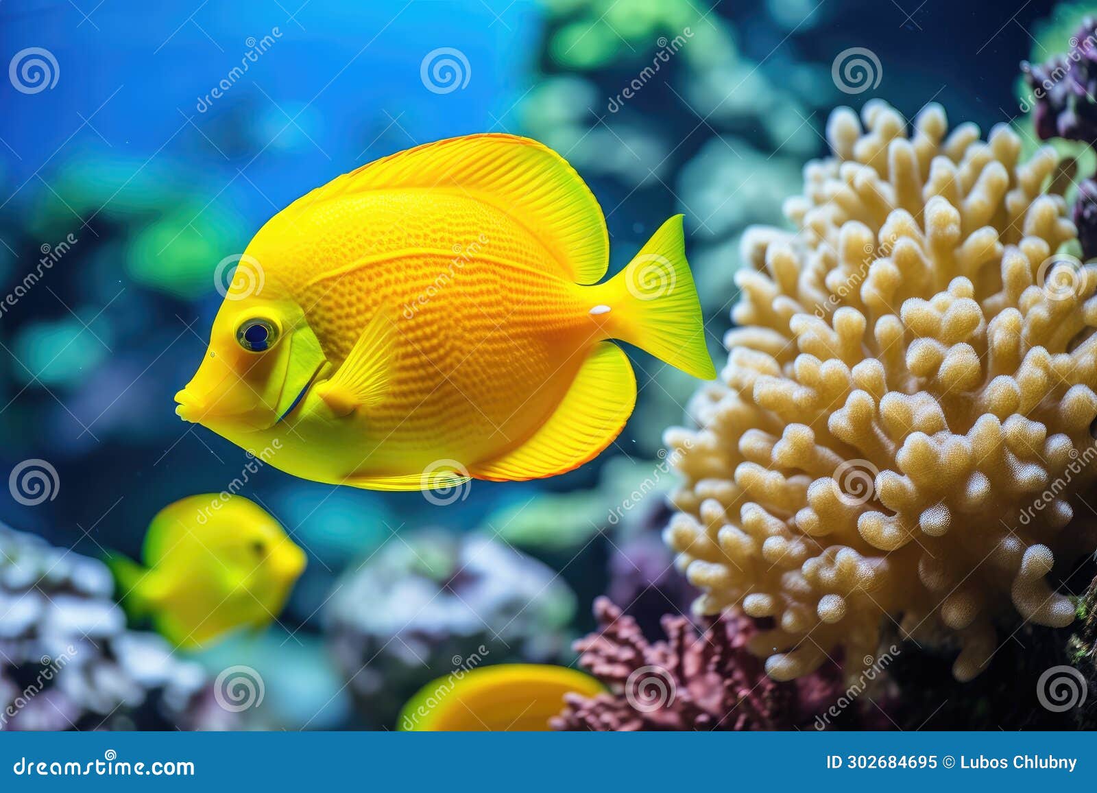 Yellow Tang, Zebrasoma Flavescens, Also Known As The Lemon Sailfin ...